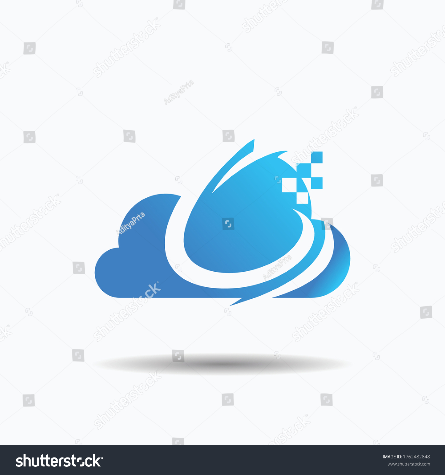 Digital Cloud Logo Vector Illustration Eps10 Stock Vector (Royalty Free ...