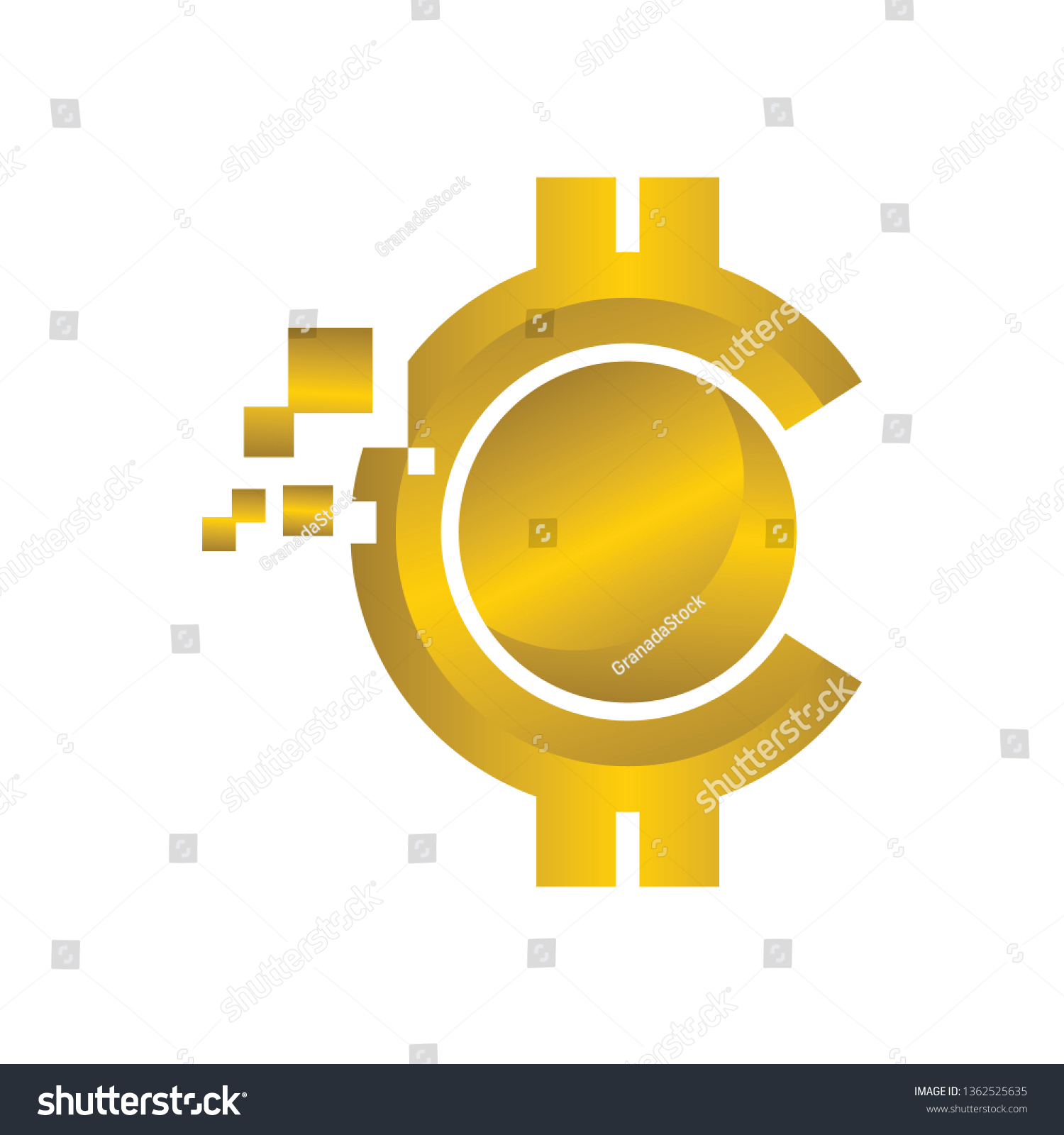 Digital Coin Logo Stock Vector (Royalty Free) 1362525635 | Shutterstock