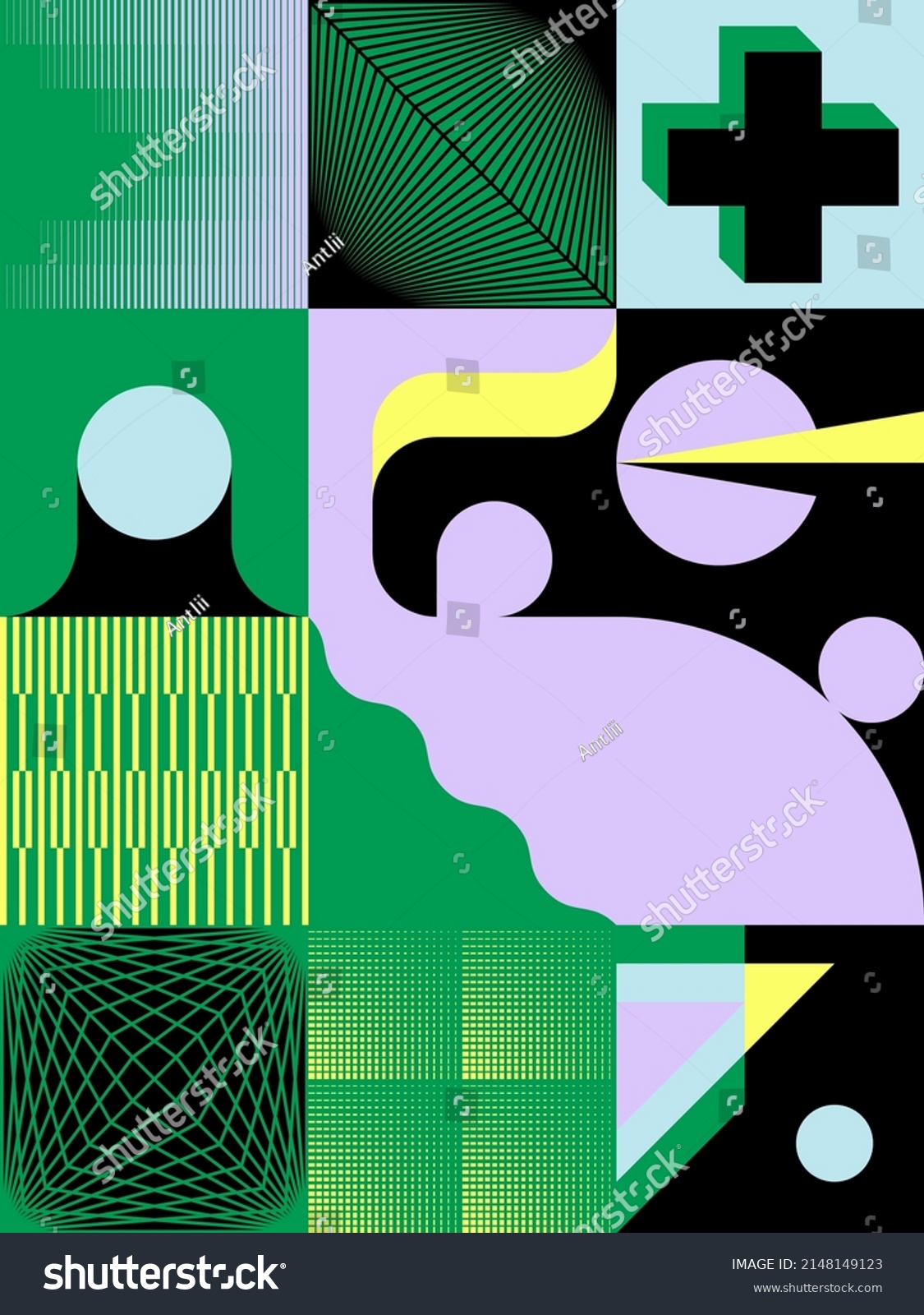 Digital Collage Graphics Pattern Made Vector Stock Vector (Royalty Free ...
