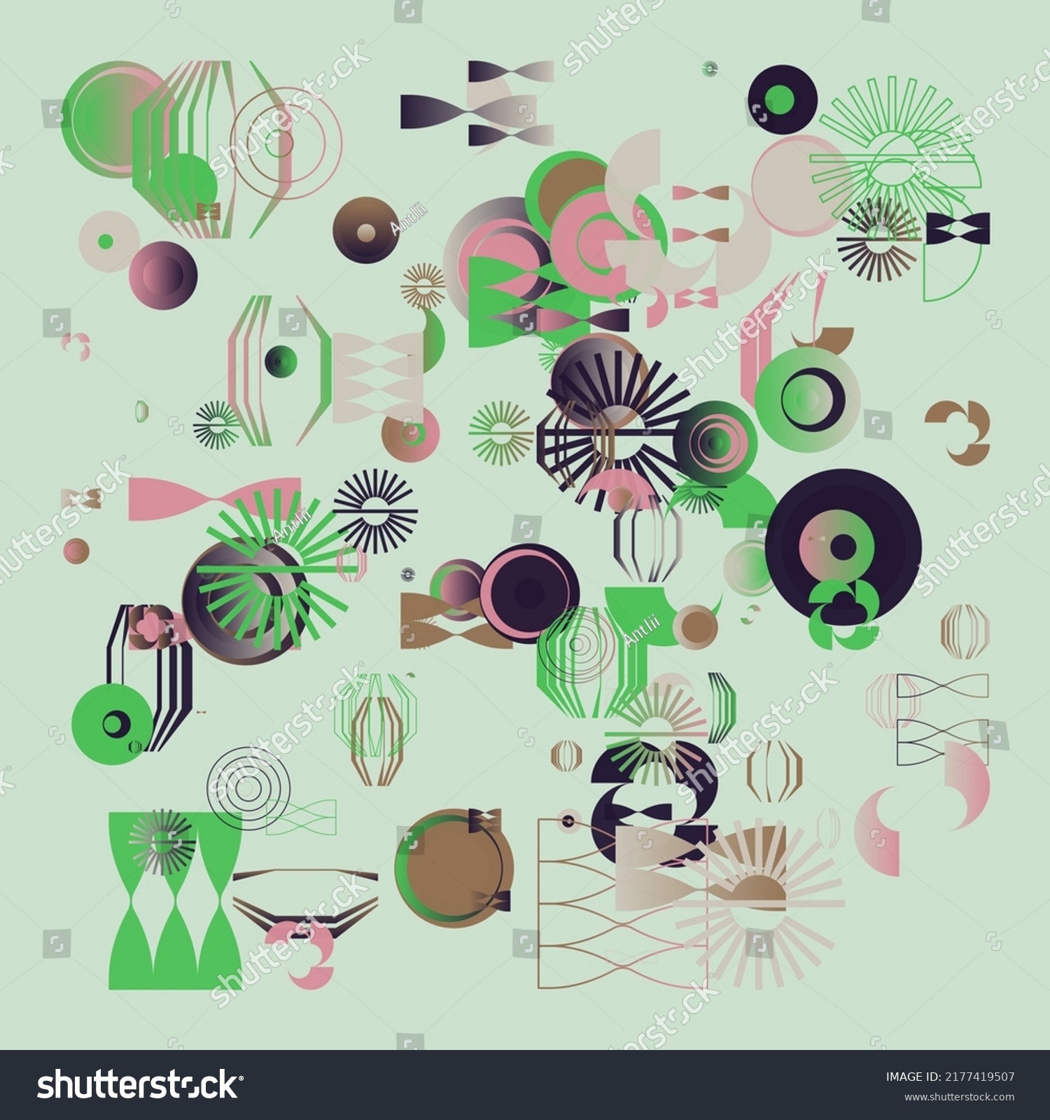 Digital Collage Graphics Pattern Made Vector Stock Vector (Royalty Free ...