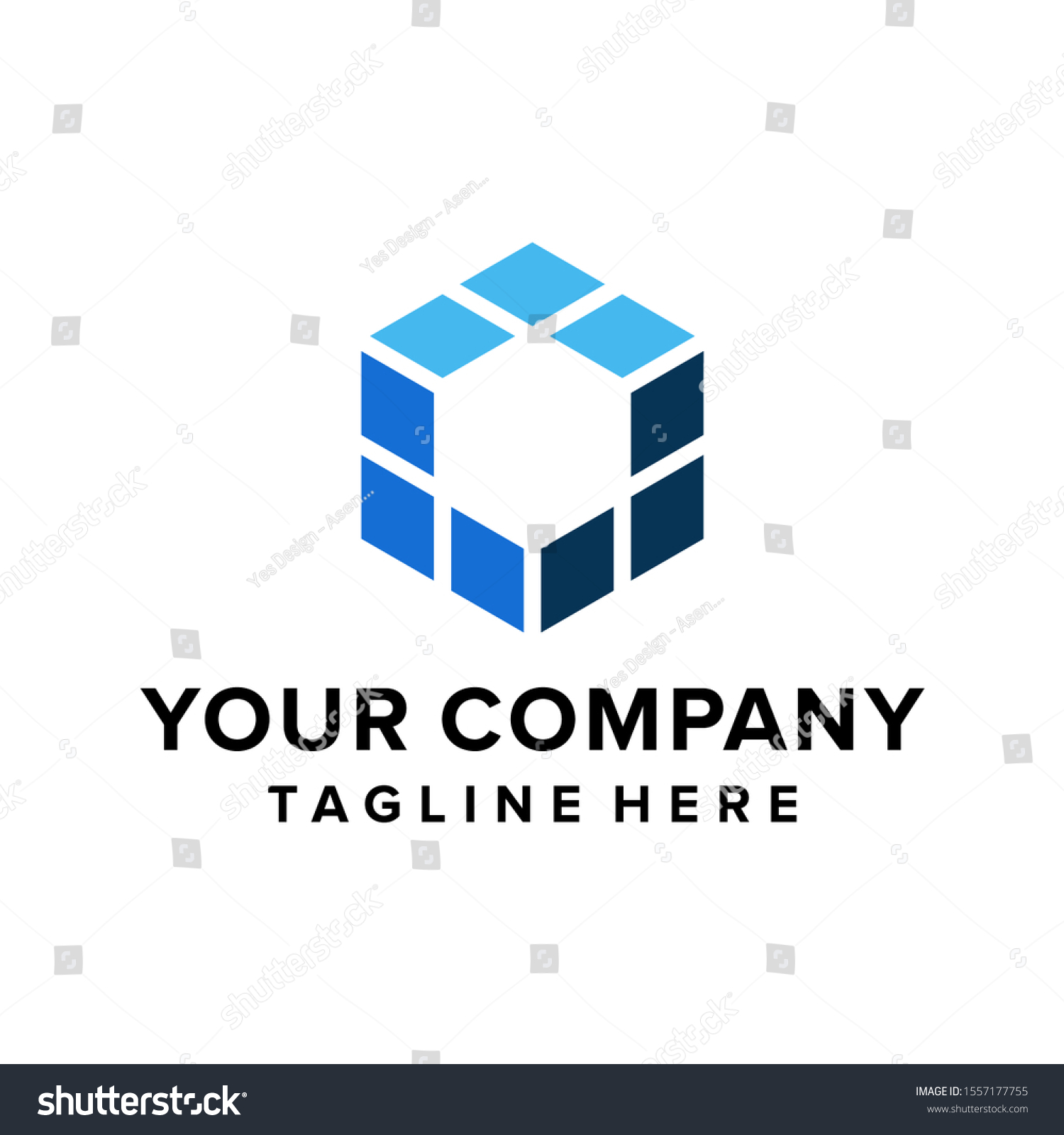 Digital Cube Logo Design Vector Modern Stock Vector (Royalty Free ...