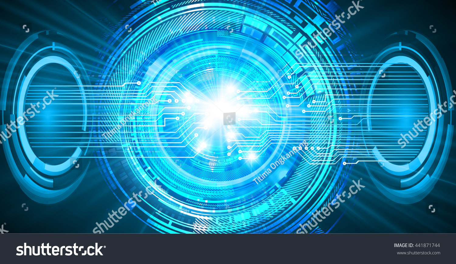 Digital Data Background Blue Abstract Light Stok Vektör (Telifsiz ...