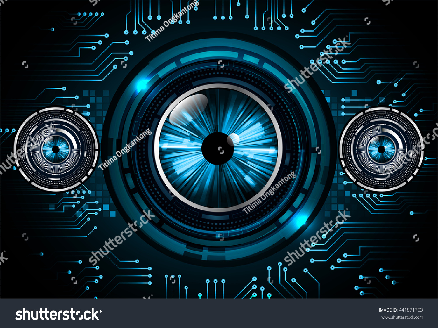 Digital Data Background Blue Abstract Light Stock-vektor (royaltyfri ...