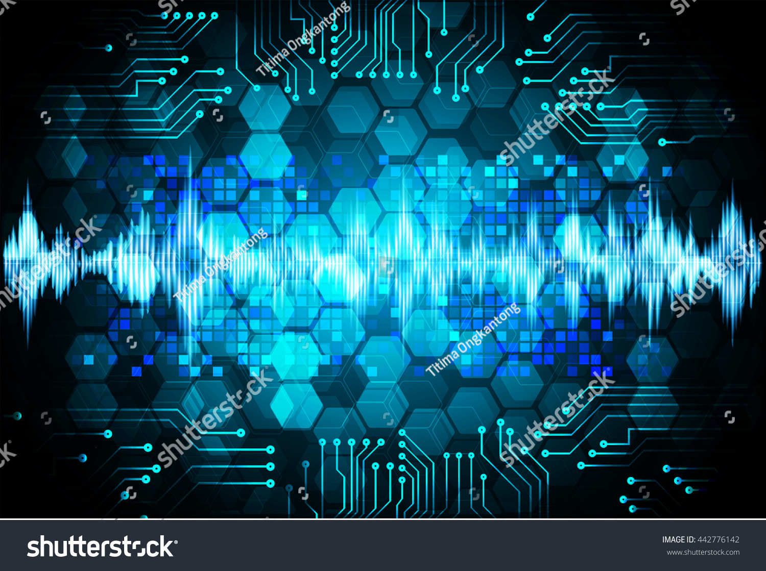 Digital Data Background Blue Abstract Light Stock Vector (Royalty Free ...