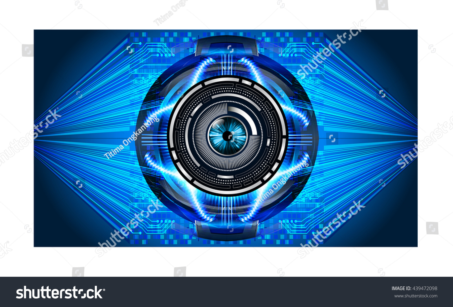 Digital Data Background Blue Silver Abstract Stock Vector (Royalty Free ...