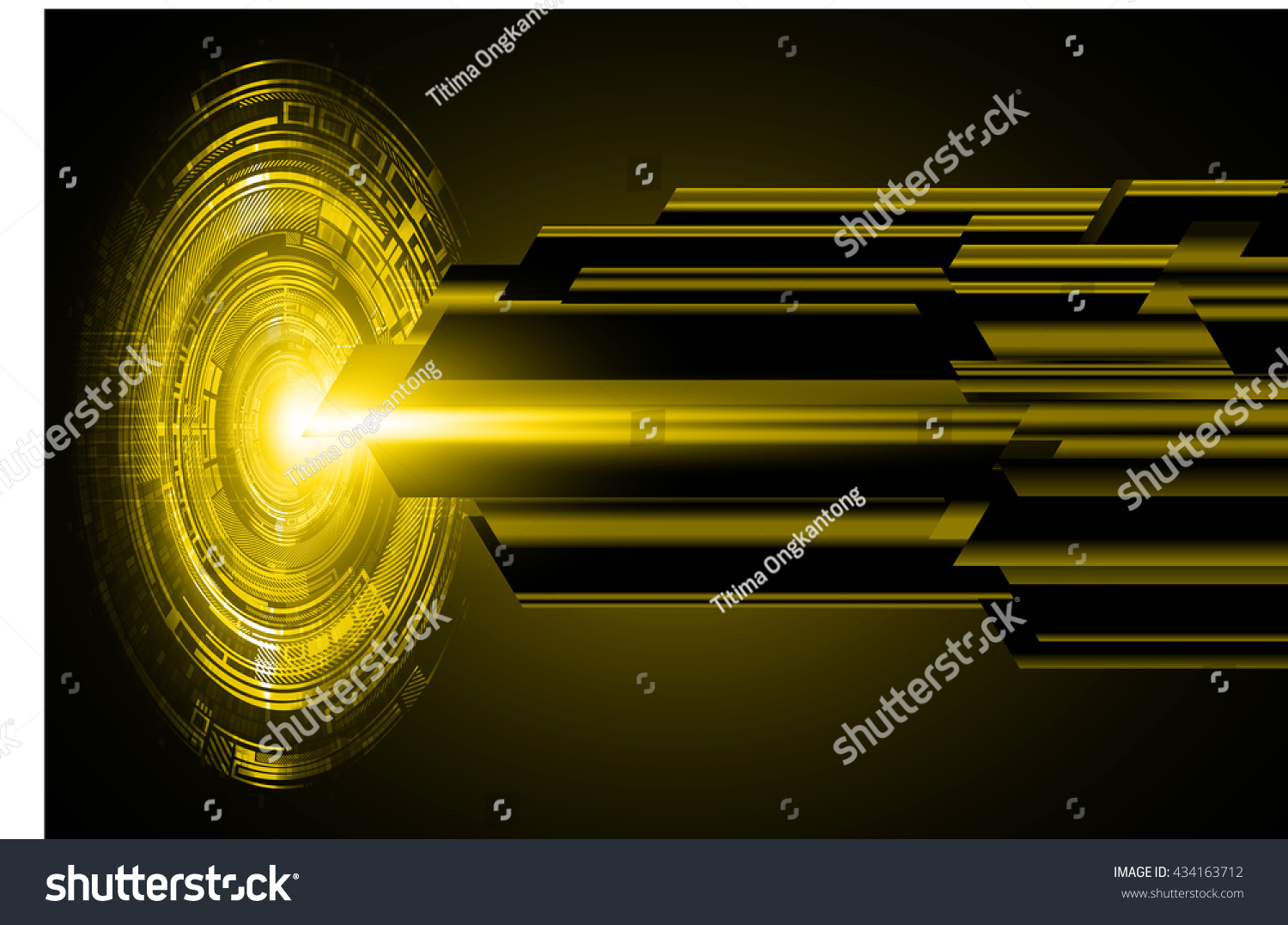 Digital Data Background Yellow Abstract Light Stock Vector (Royalty ...