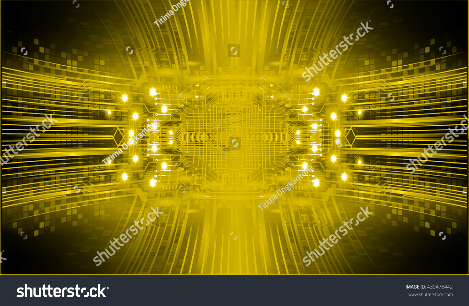 Digital Data Background Yellow Abstract Light Stock Vector (Royalty ...