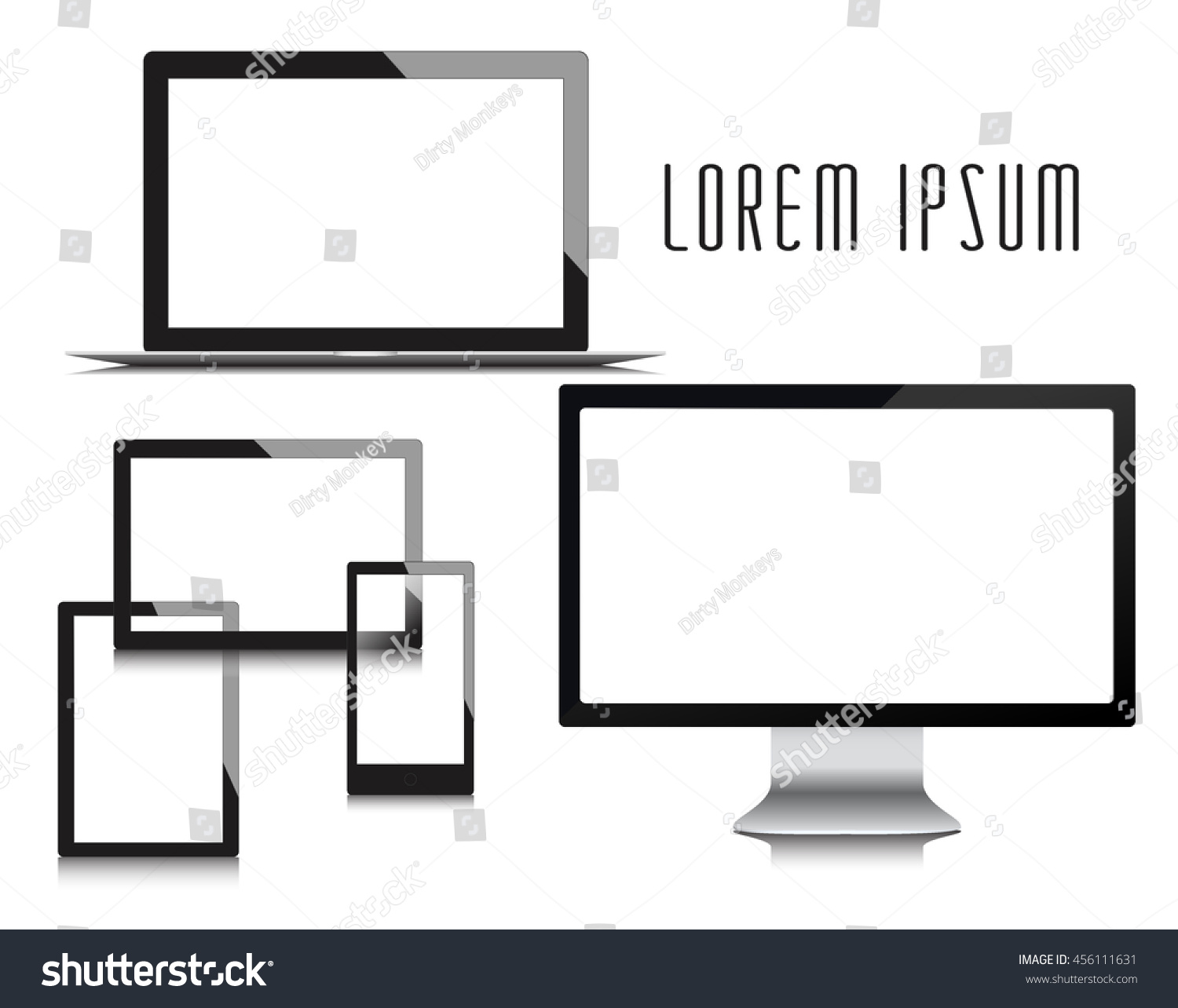 Digital Devices Vector Illustration Stock Vector (Royalty Free ...