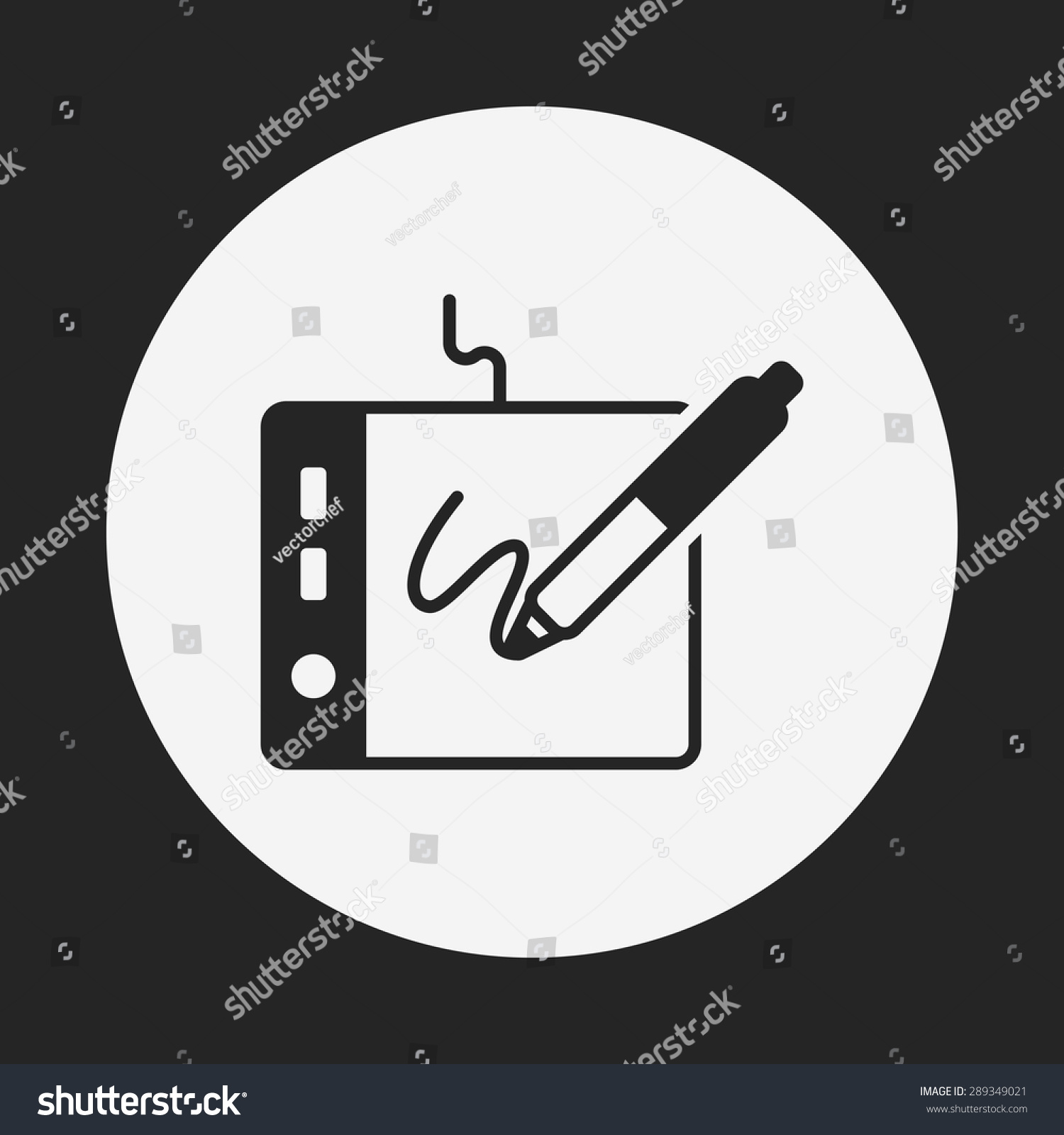 Digital Drawing Board Icon Stock Vector (Royalty Free) 289349021 ...