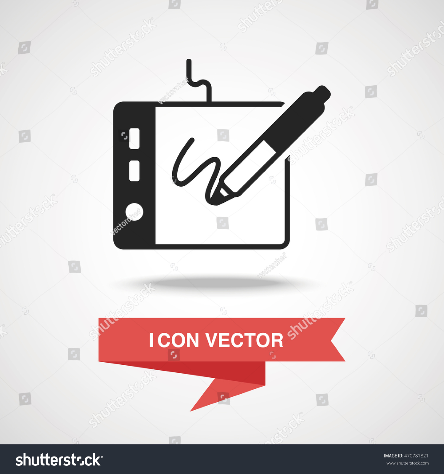 Digital Drawing Board Icon Stock Vector (Royalty Free) 470781821 ...