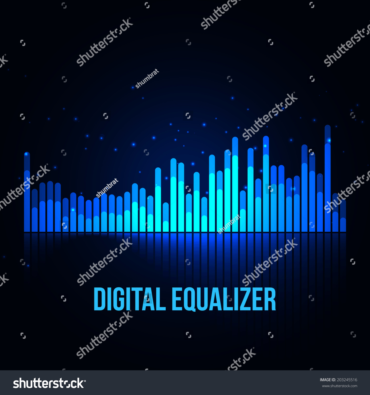 Digital Equalizer Vector Background Vector Illustration Stock Vector ...