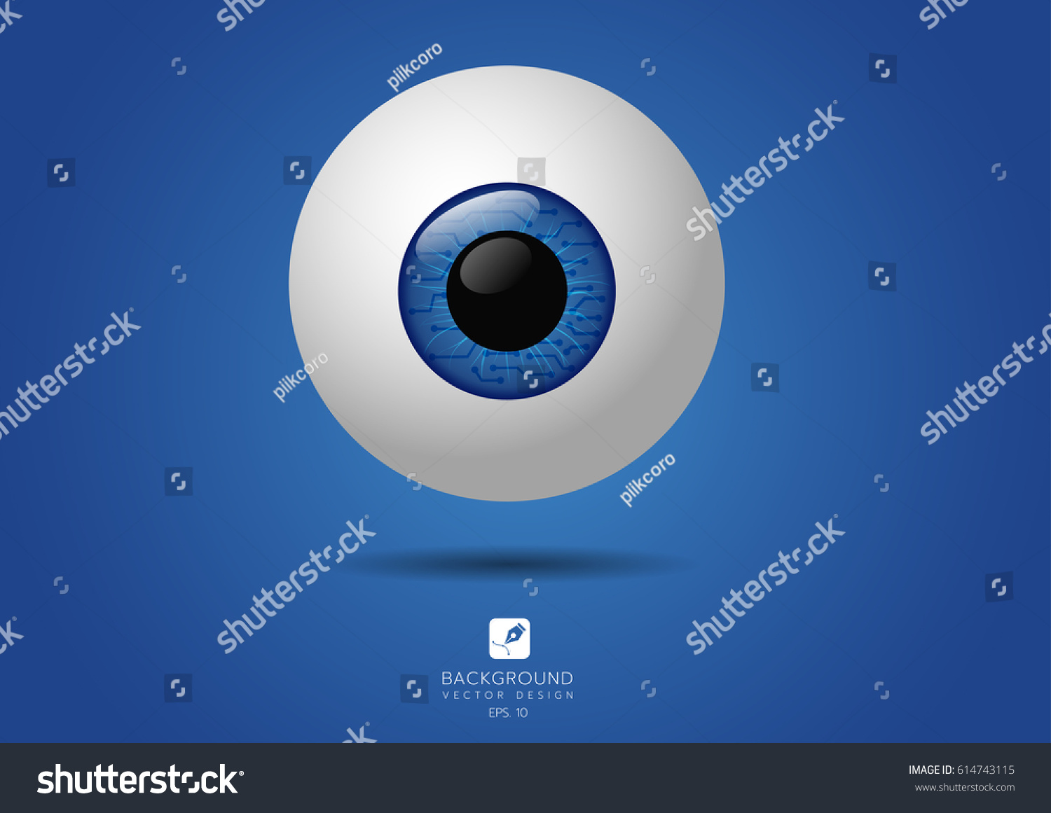 Digital Eye Symbol Icon Vector Illustration Stock Vector (Royalty Free ...
