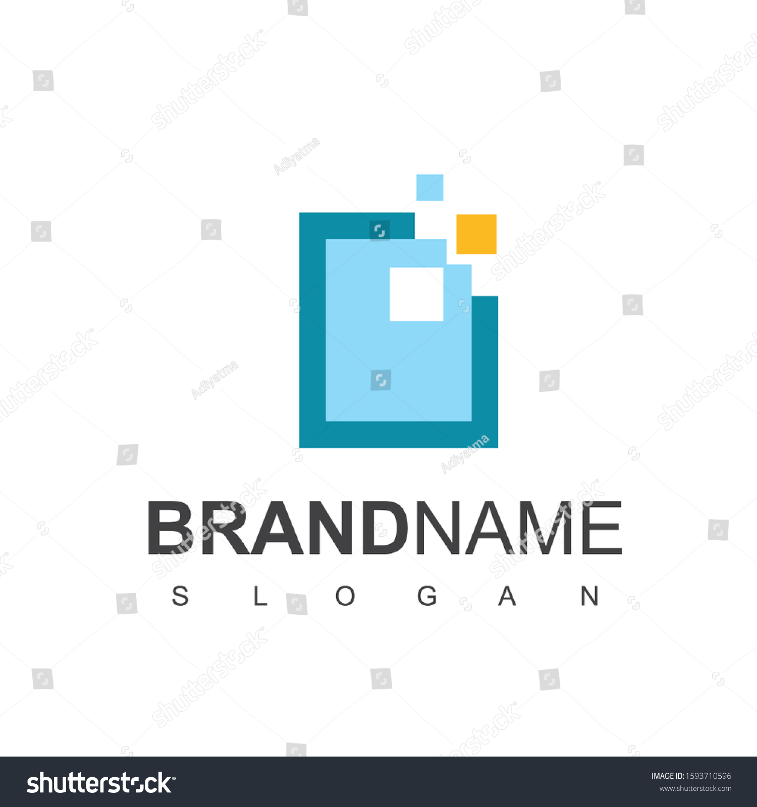 Digital File Logo Pixel Document Symbol 스톡 벡터(로열티 프리) 1593710596 ...