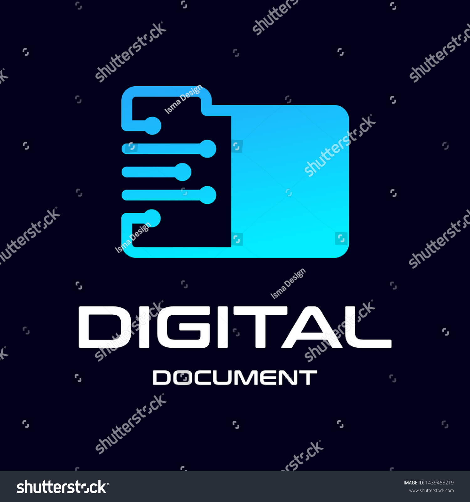 Digital Folder Vector Logo Template Graphic Stock Vector (Royalty Free ...