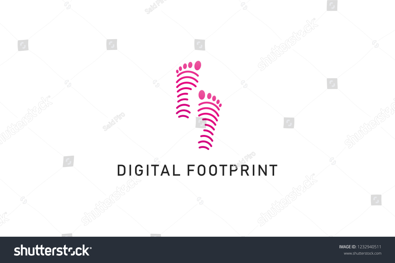 Digital Footprint Logo Stock Vector (Royalty Free) 1232940511 ...