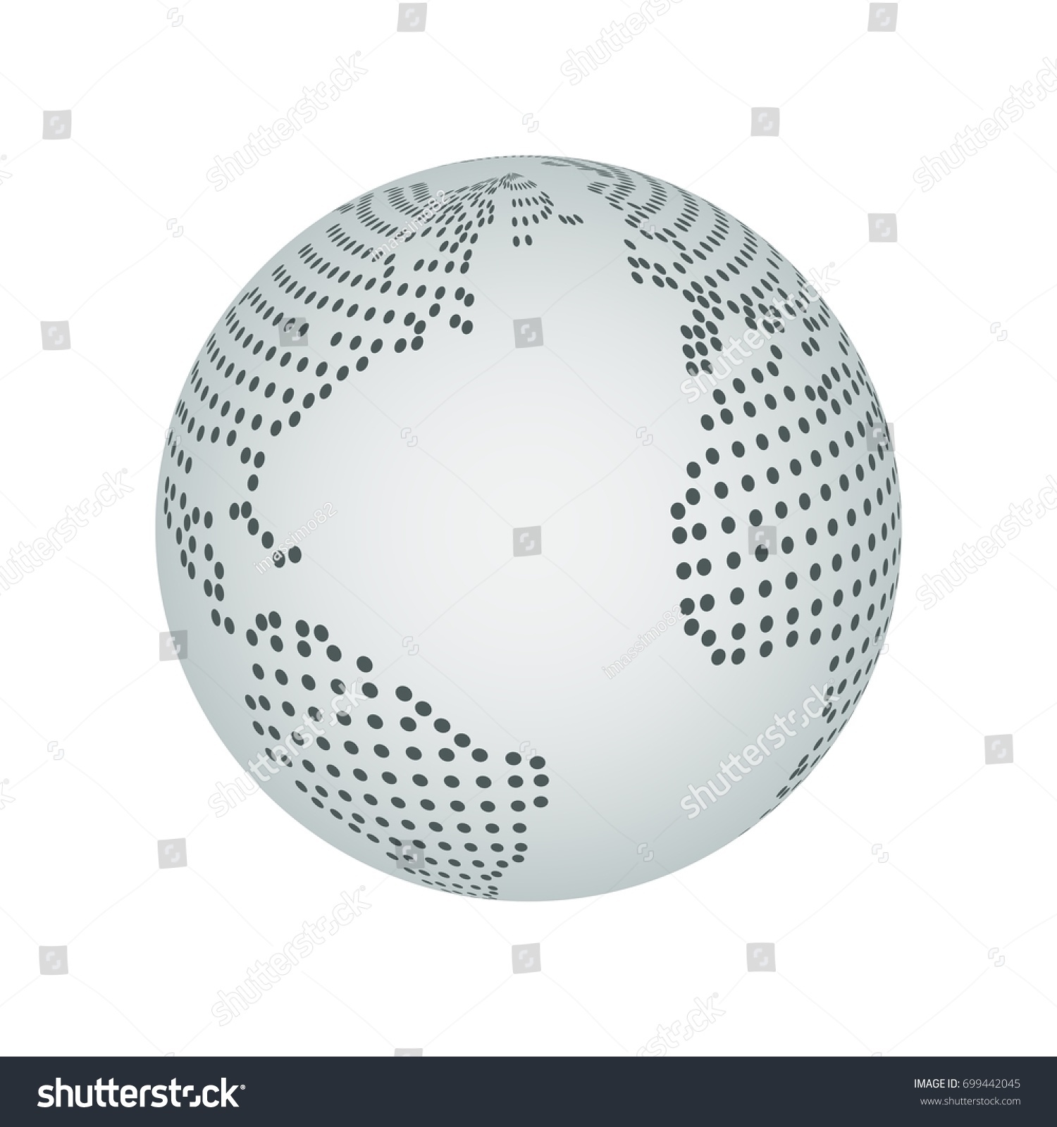 Digital Globe Dotted Sphere Planet Earth Stock Vector (Royalty Free ...