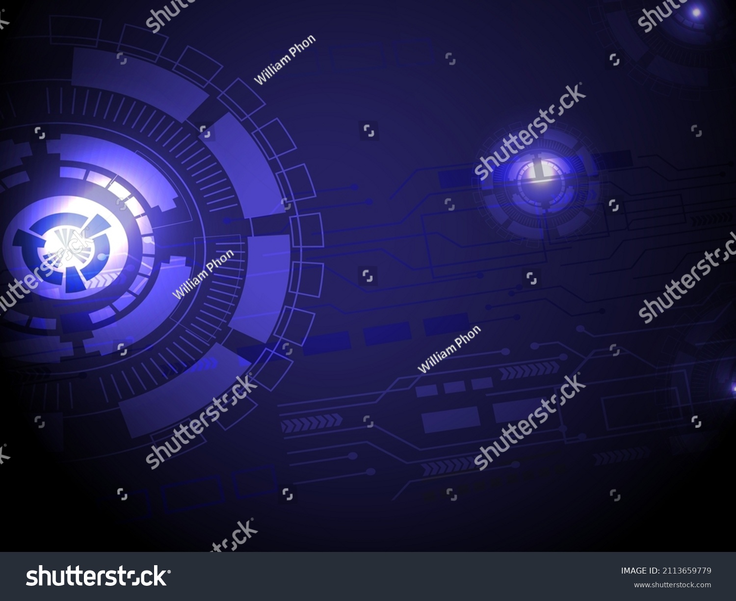 Digital Hud Gui Ui Binary Code Stock Vector Royalty Free 2113659779 Shutterstock