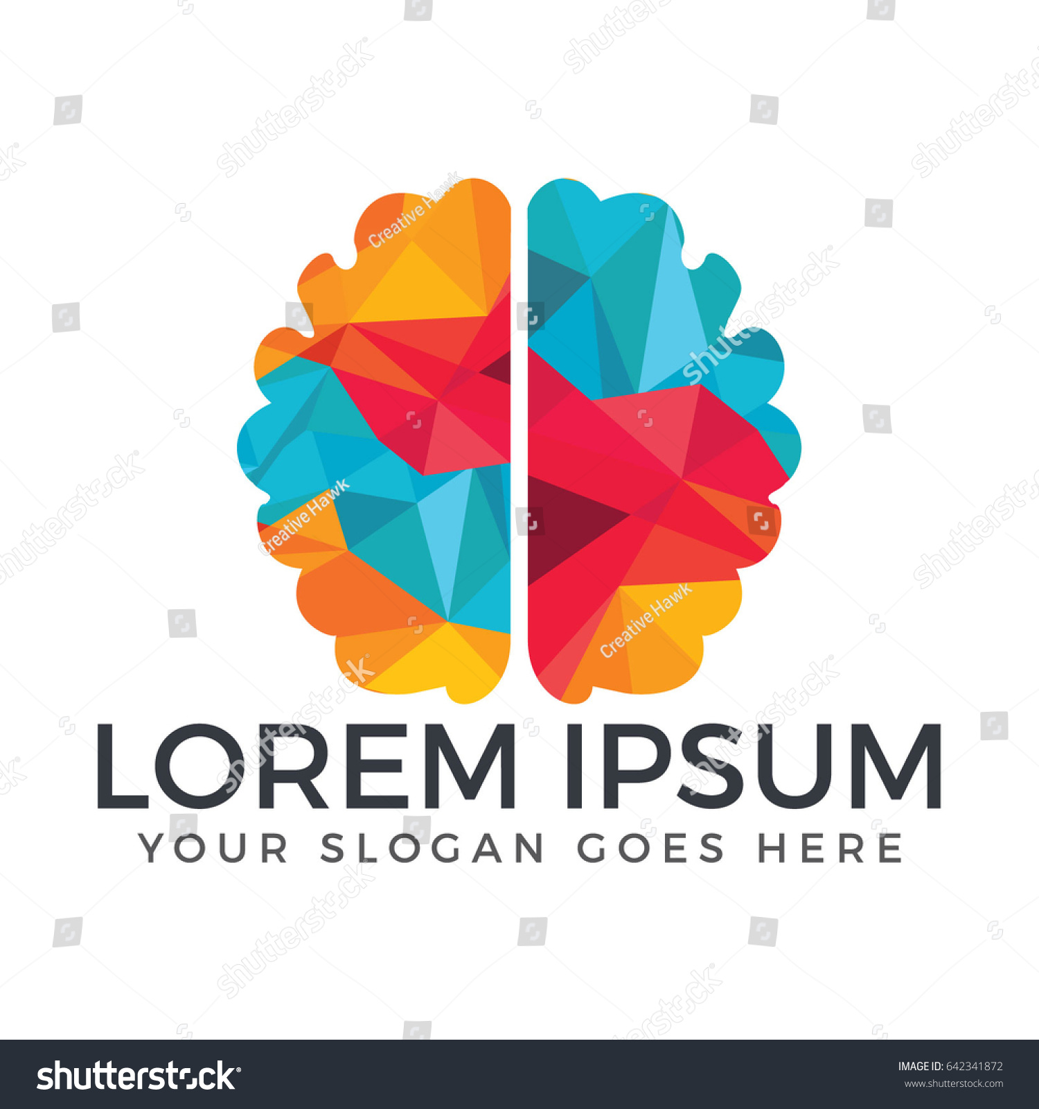 Digital Human Brain Vector Logo Future Stock Vector (Royalty Free ...