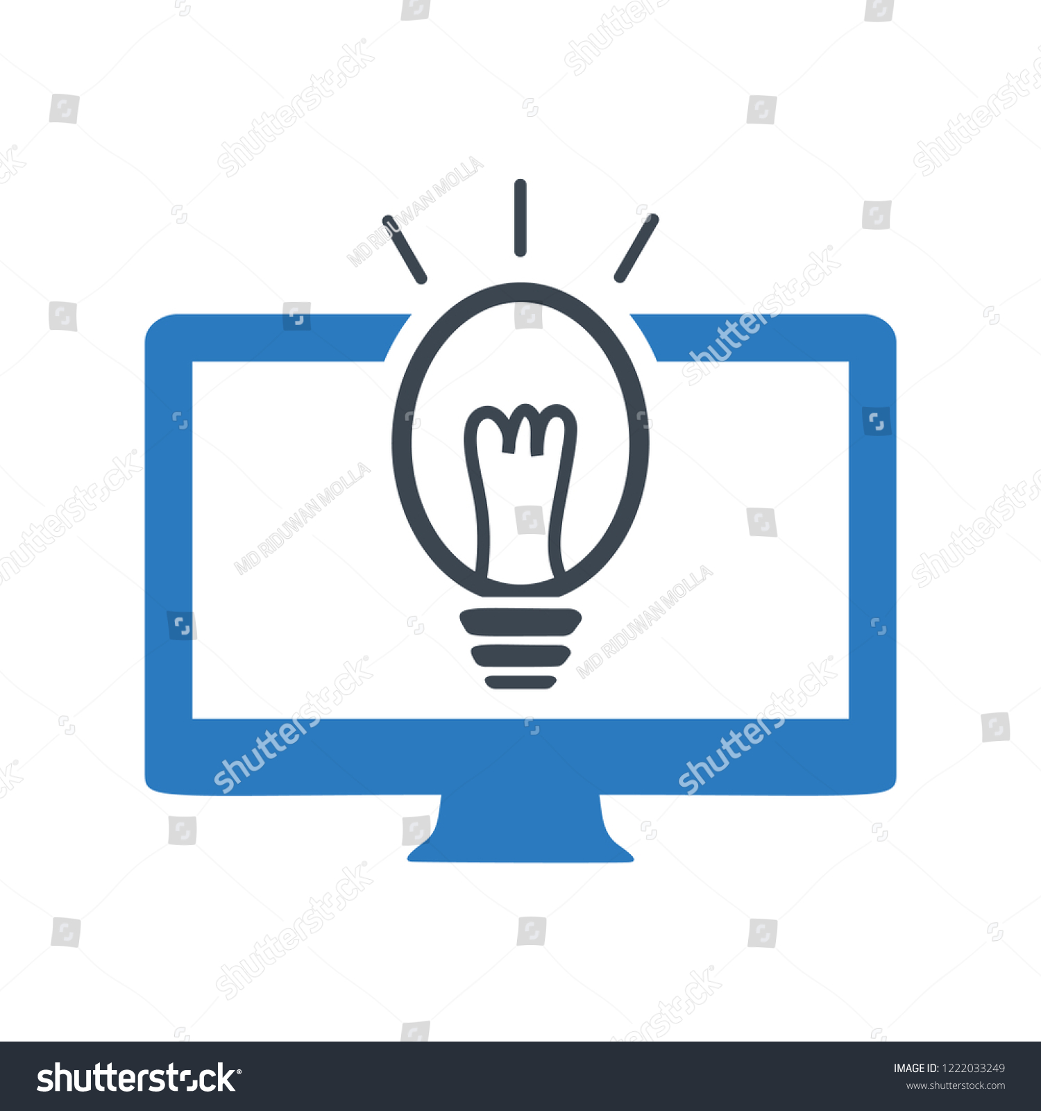 Digital Ideas Icon Blue Stock Vector (Royalty Free) 1222033249 ...