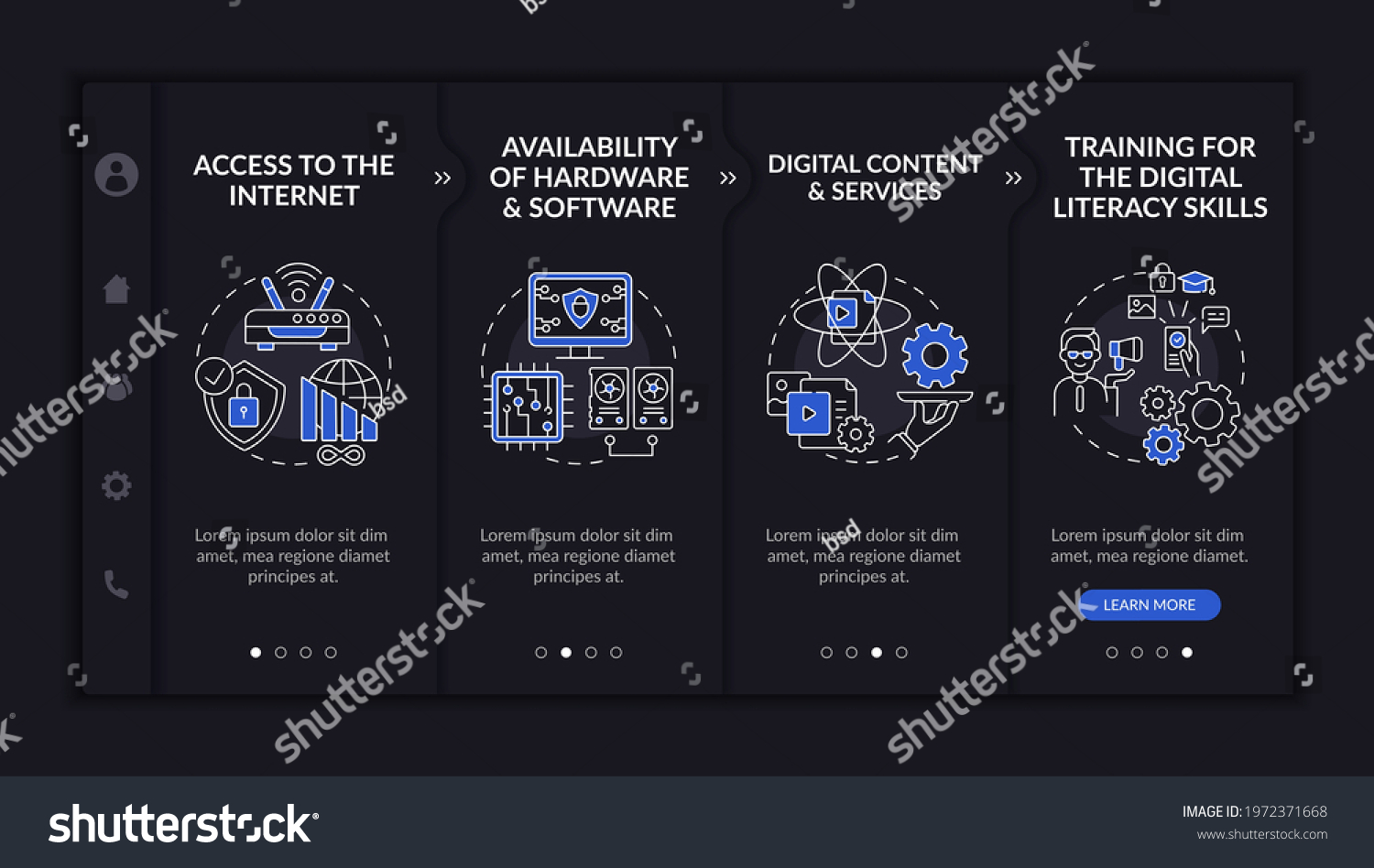 Digital Inclusion Components Onboarding Vector Template Stock Vector ... Digital Inclusion Components Onboarding Vector Template Stock Vector ...