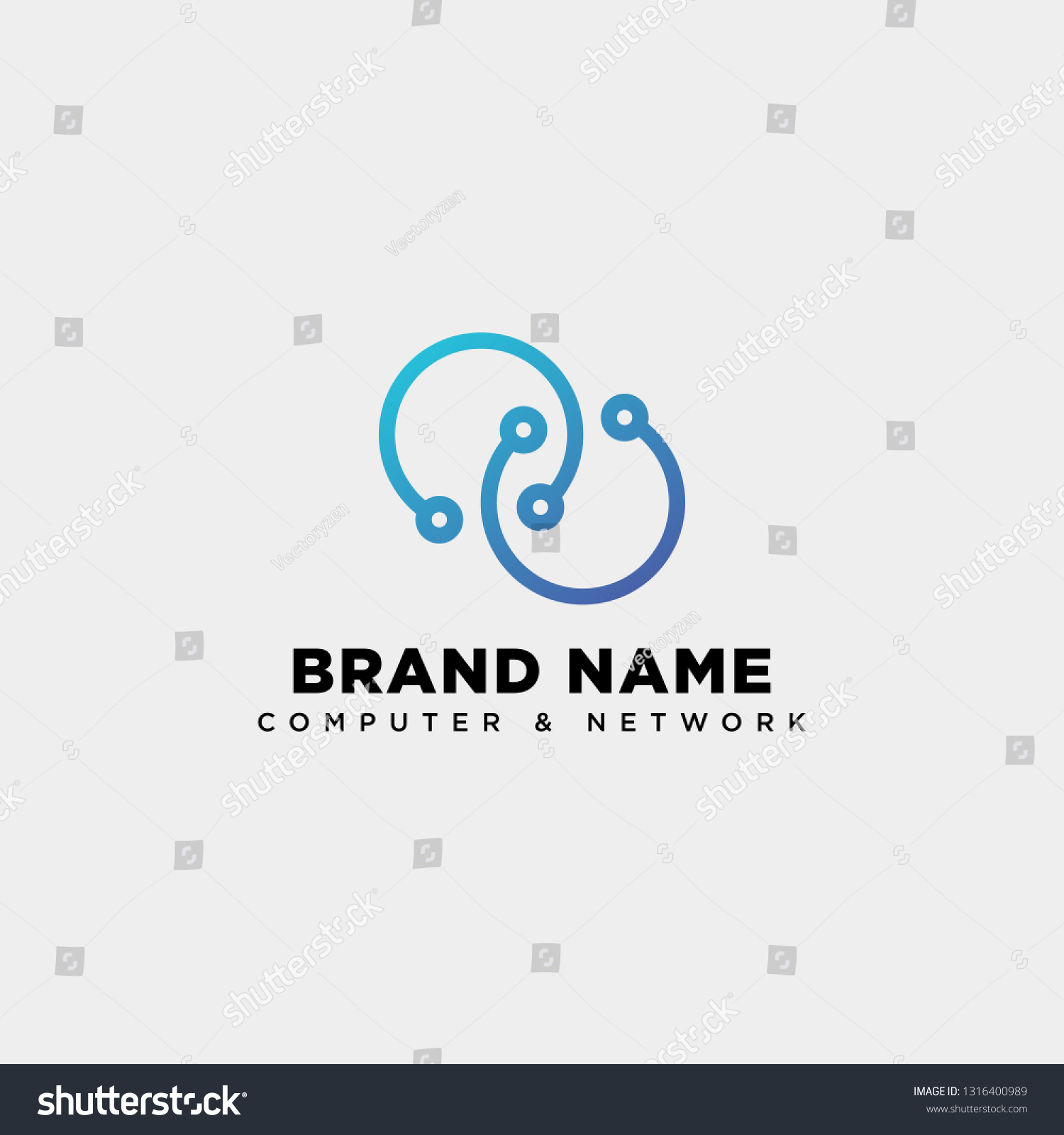 Digital Infinity Network Logo Template Vector Stock Vector (Royalty ...