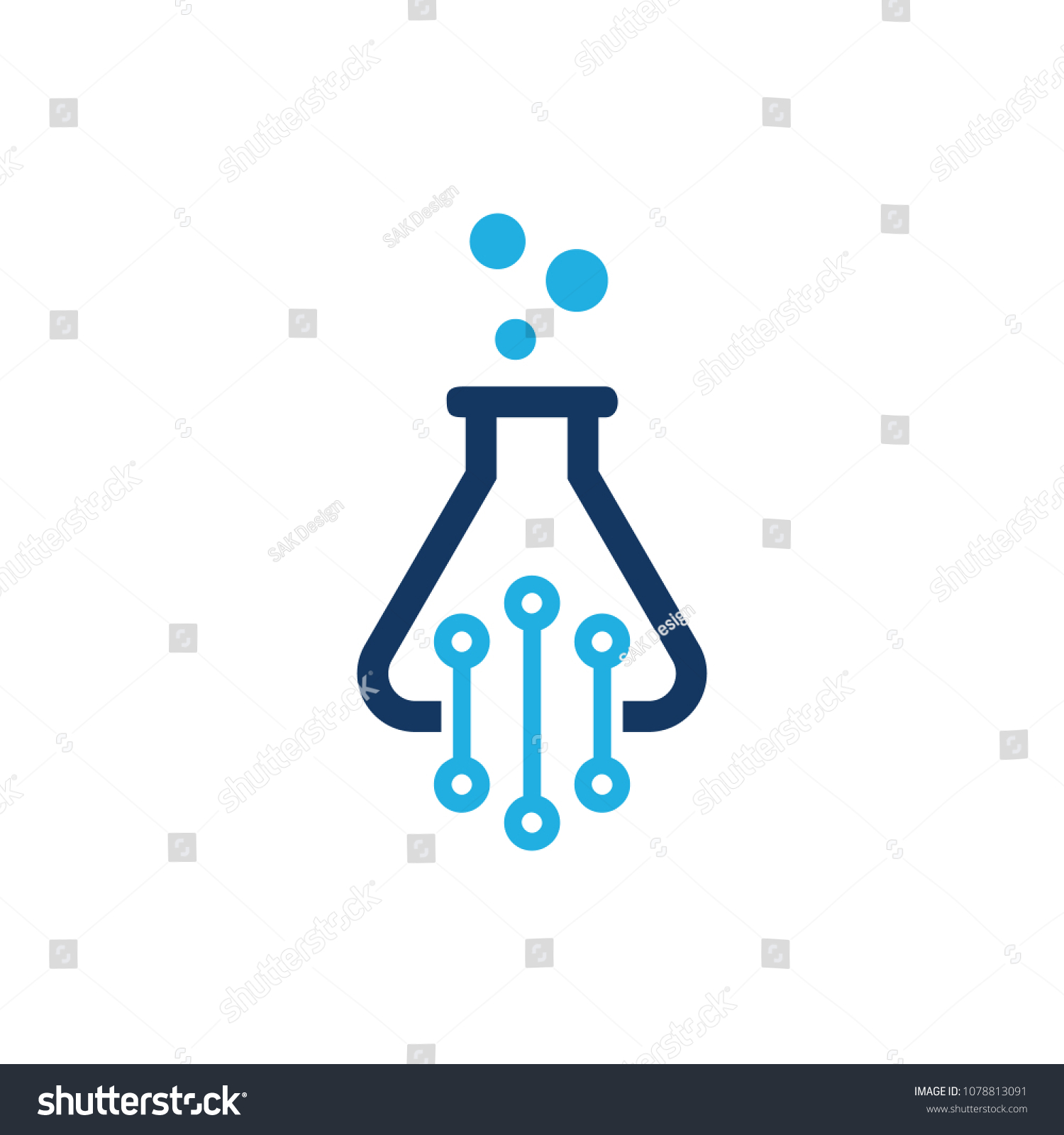 Digital Lab Logo Icon Design Stock Vector (Royalty Free) 1078813091