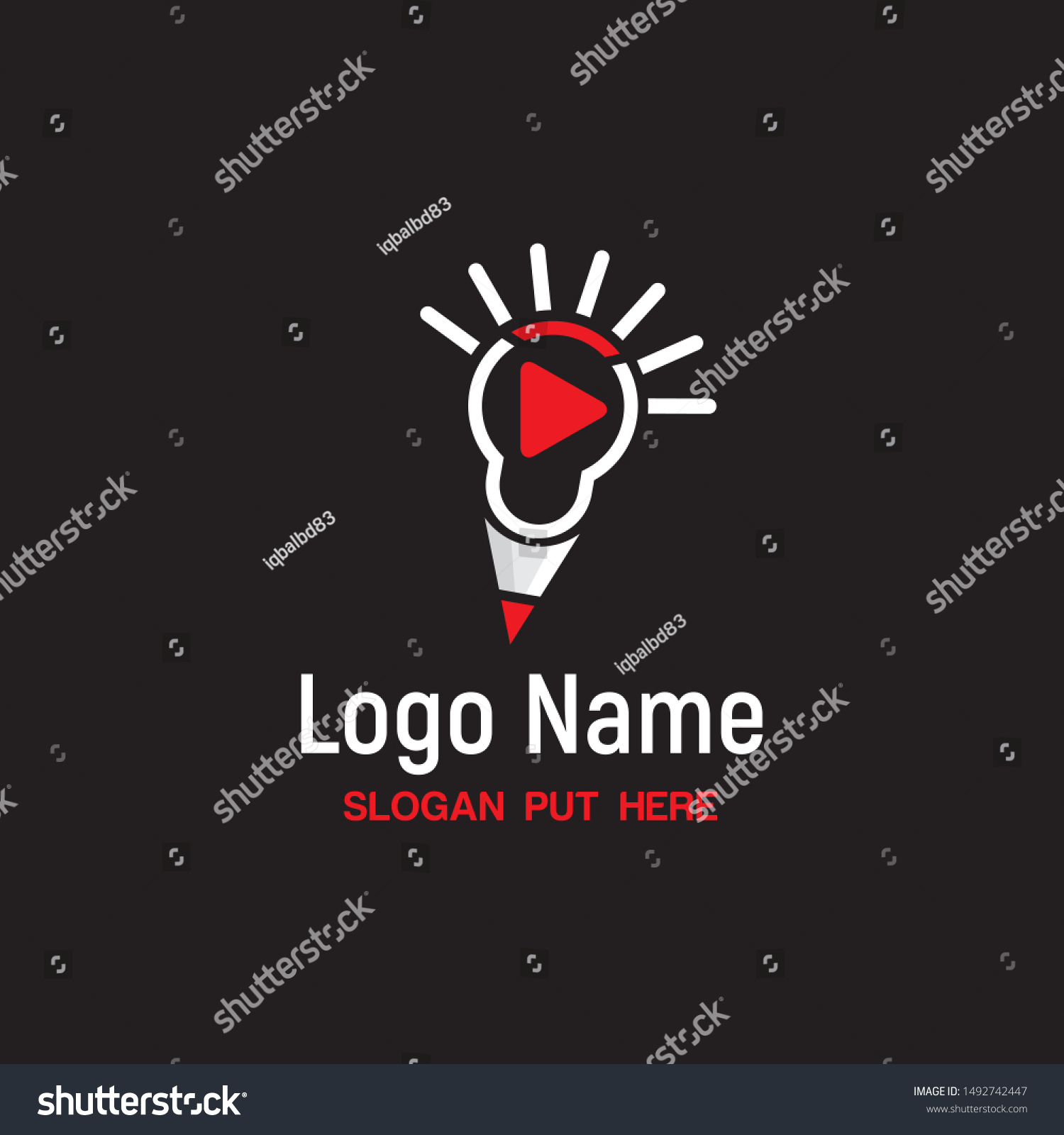 Digital Learning Video Editor Logo Design Stock Vector (Royalty Free ...