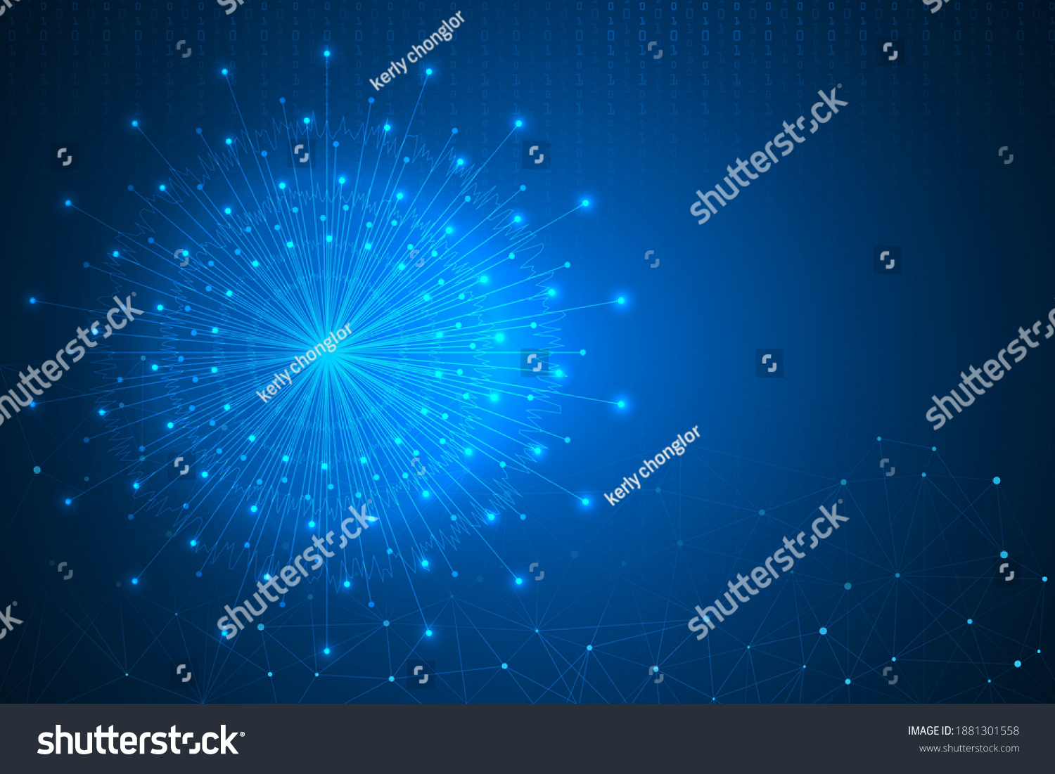 Digital Lines Binary Code Technology Abstract Stock Vector Royalty