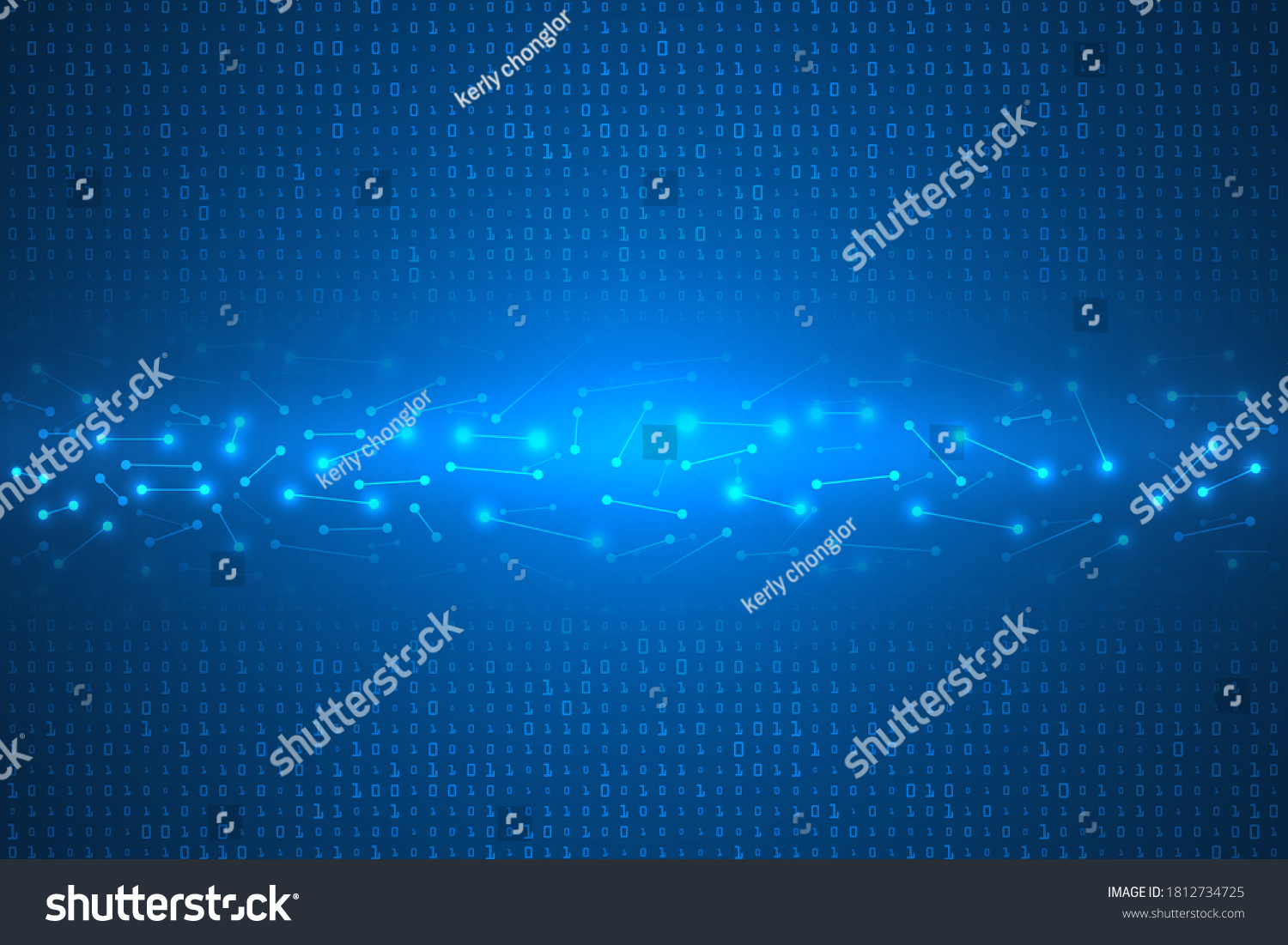 Digital Lines Cyber Security Technology Abstract Stock Vector (Royalty ...