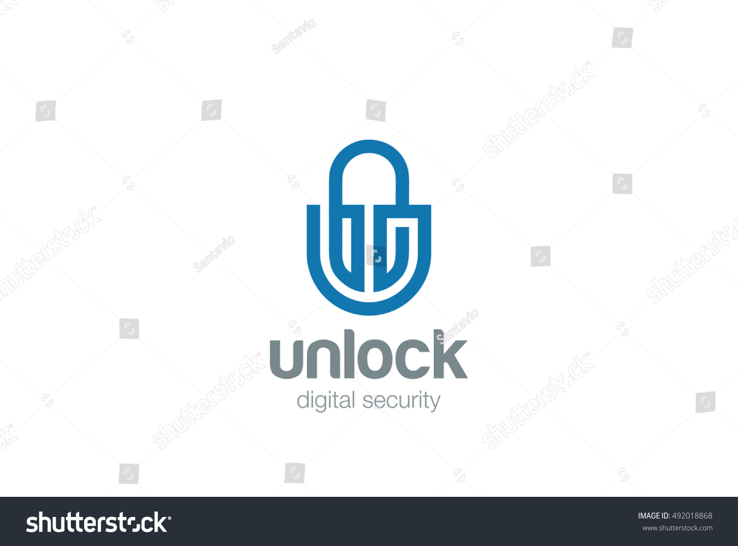 Digital Lock Logo Abstract Logic Labyrinth Stock Vector (Royalty Free ...