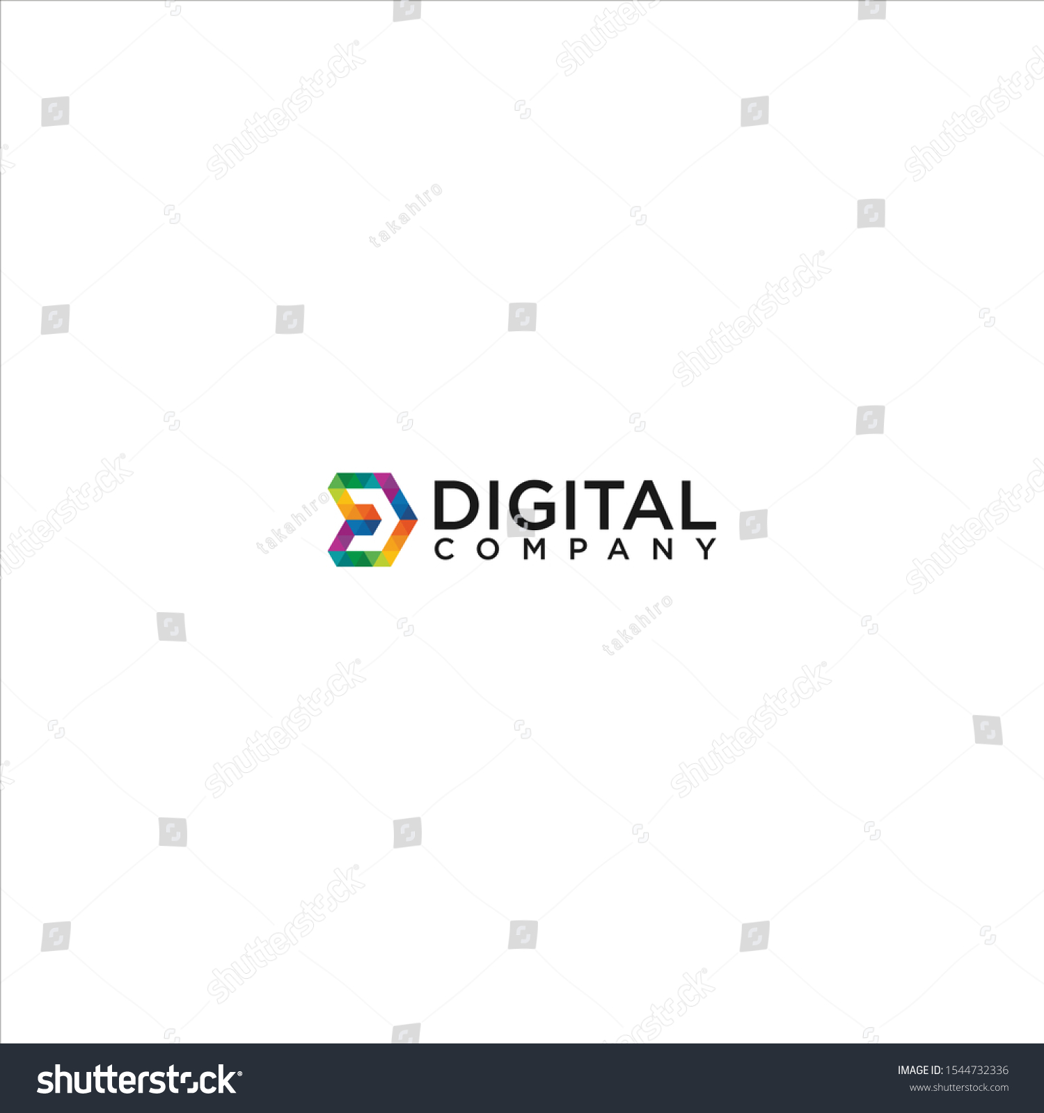 Digital Logo Icon D Letter D Stock Vector (Royalty Free) 1544732336