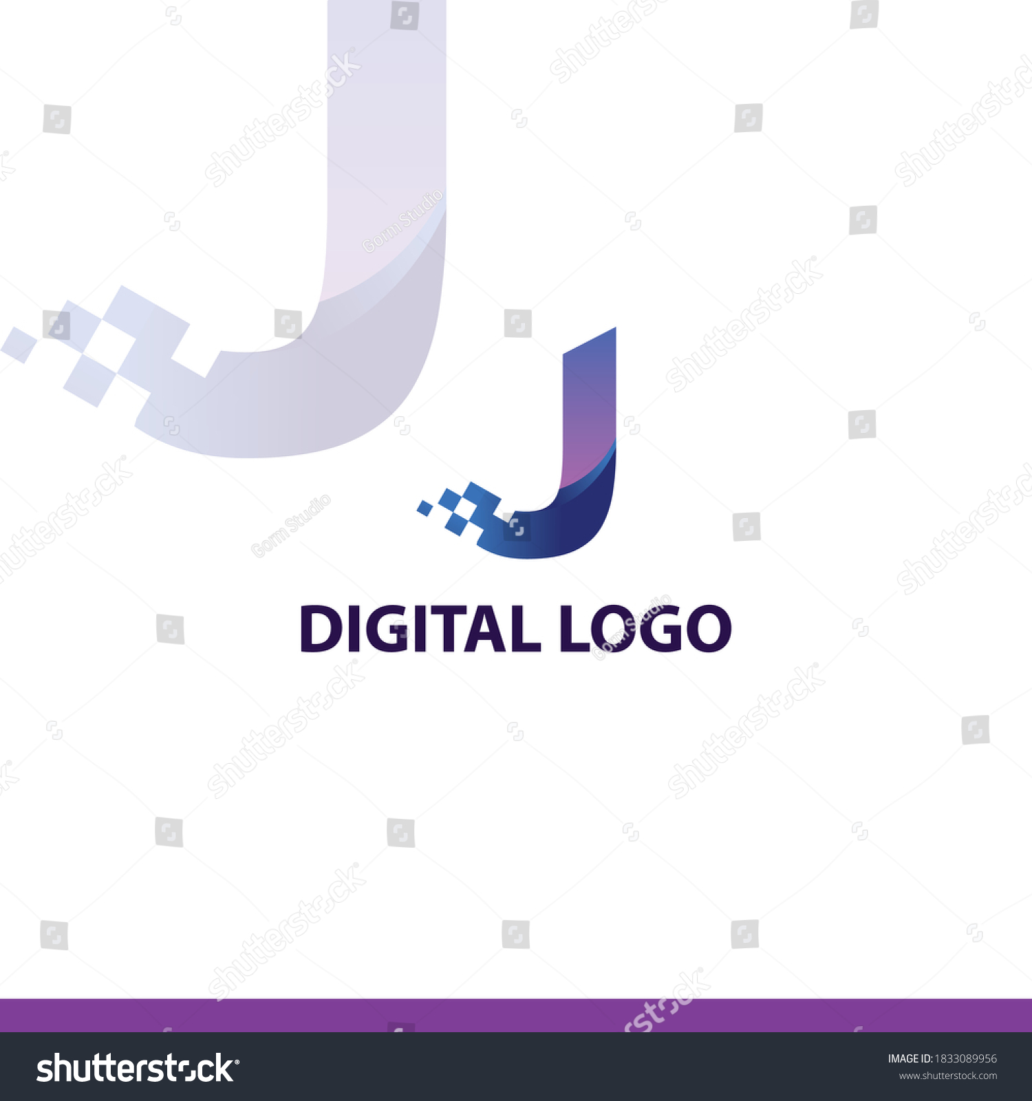 Icono de logotipo digital. Elemento vector: vector de stock (libre de ...