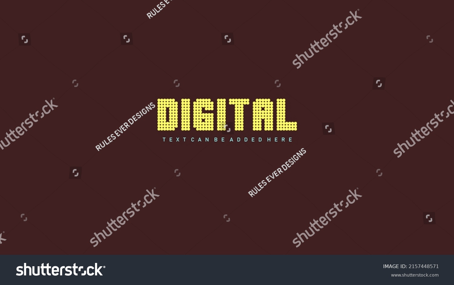 Digital Logo Text Font Style Stock Vector (Royalty Free) 2157448571 ...