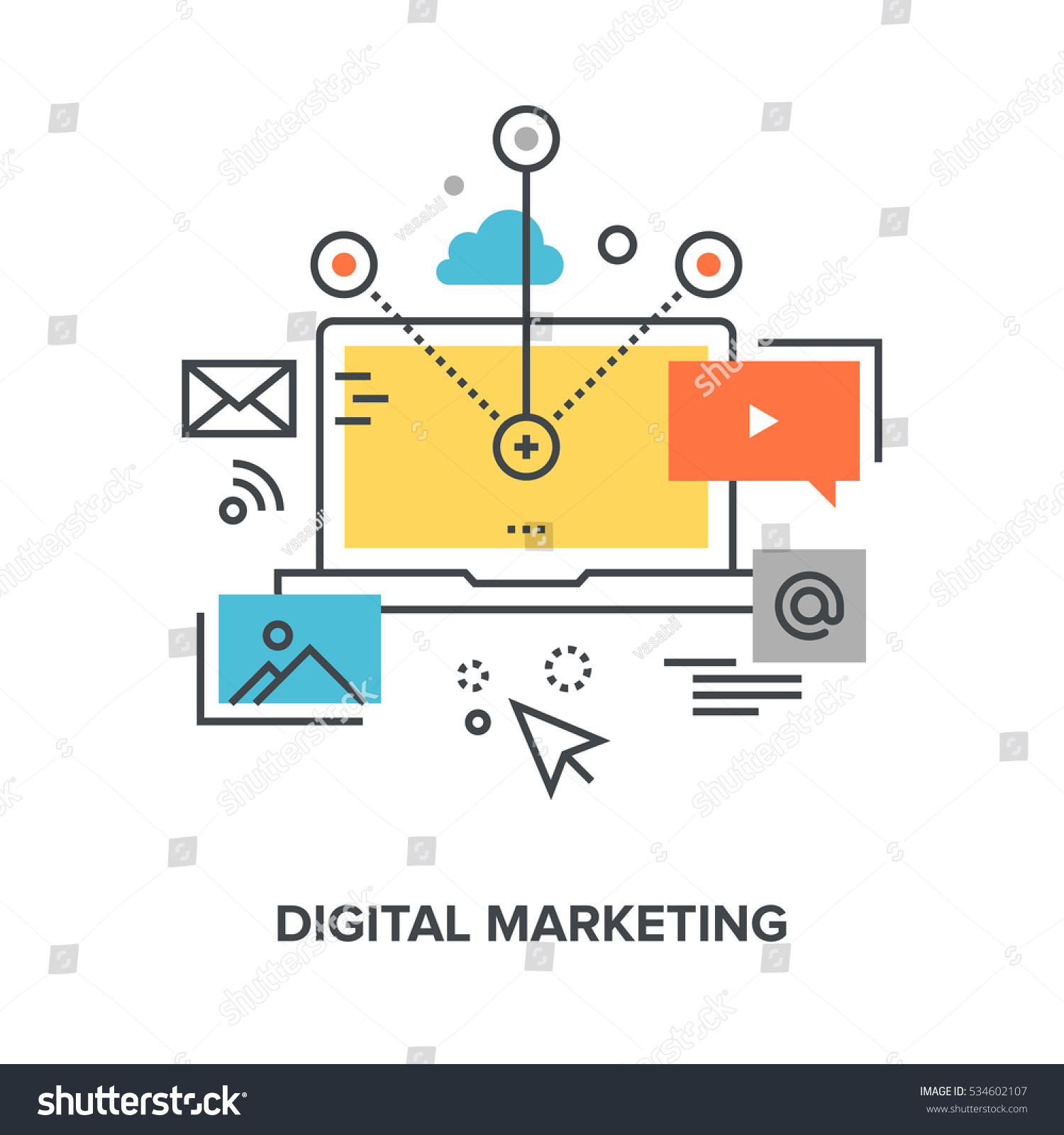 Digital Marketing Concept Stock Vector (Royalty Free) 534602107 ... Digital Marketing Concept Stock Vector (Royalty Free) 534602107 ...
