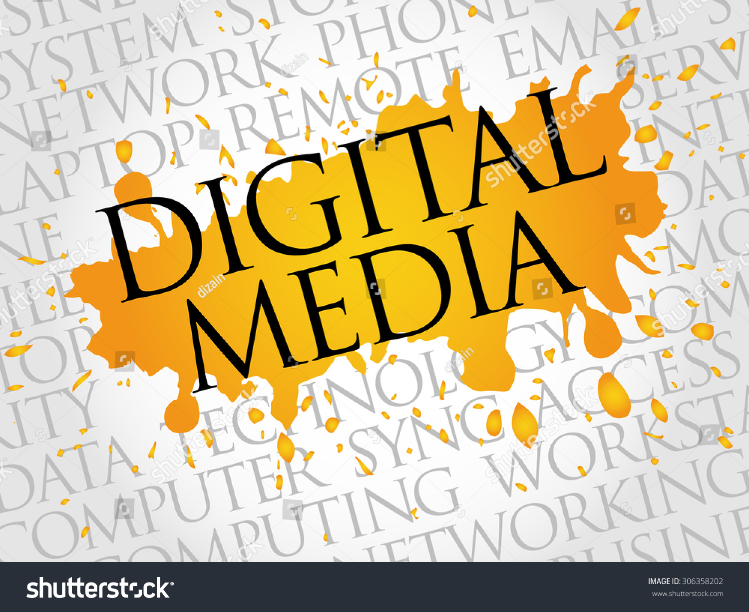 Digital Media Word Cloud Concept Stock Vector (Royalty Free) 306358202 ...