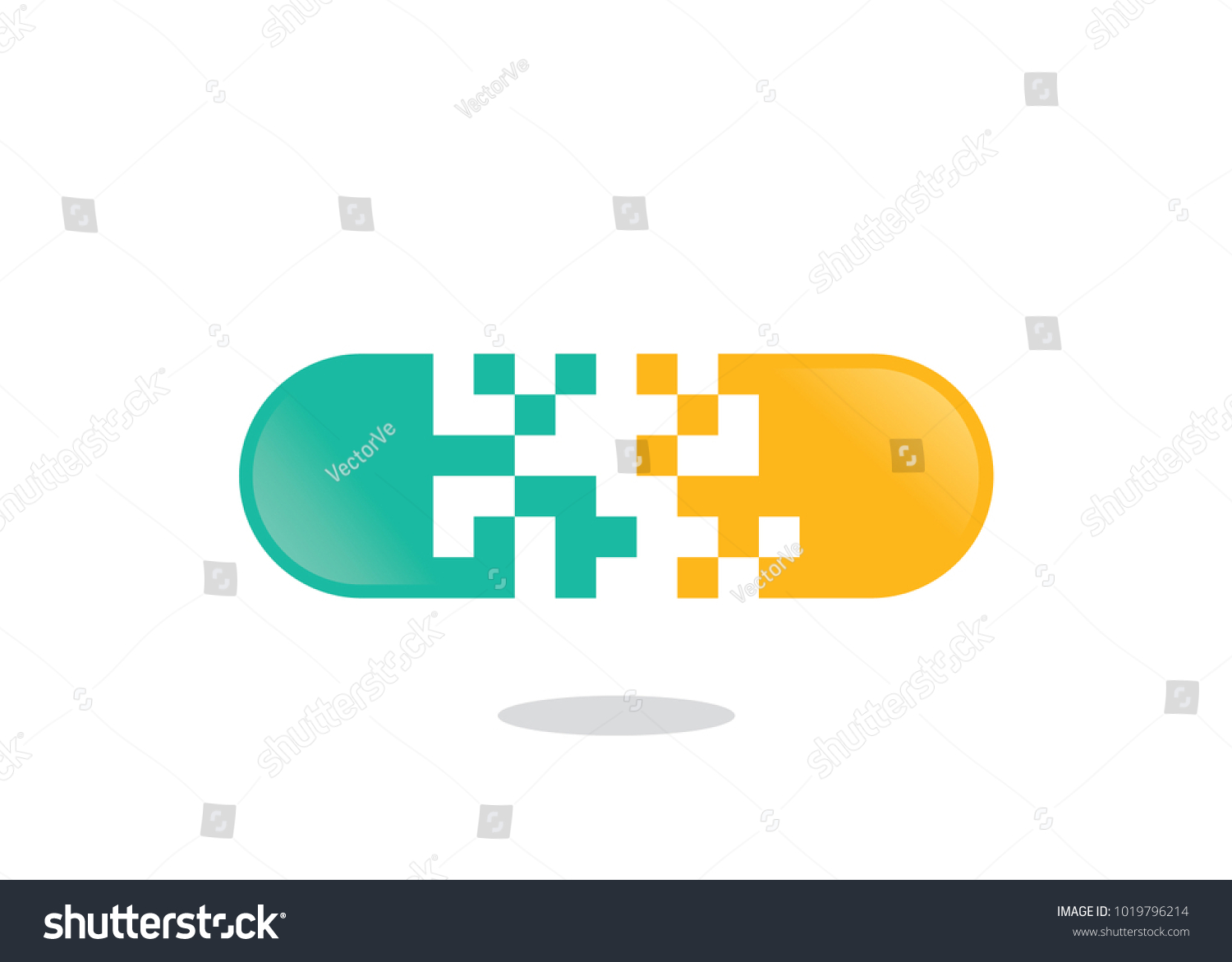 Digital Medicine Logo Design Template Element Stock Vector (Royalty ...