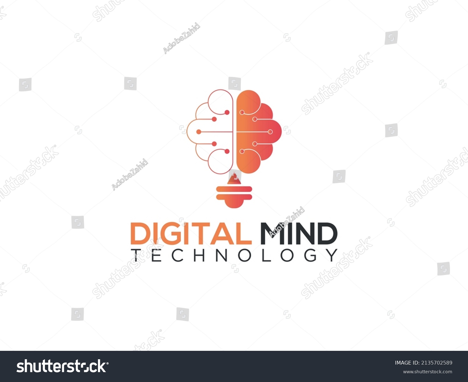 Digital Mind Technology Logo Mind Technology Stock Vector (Royalty Free ...