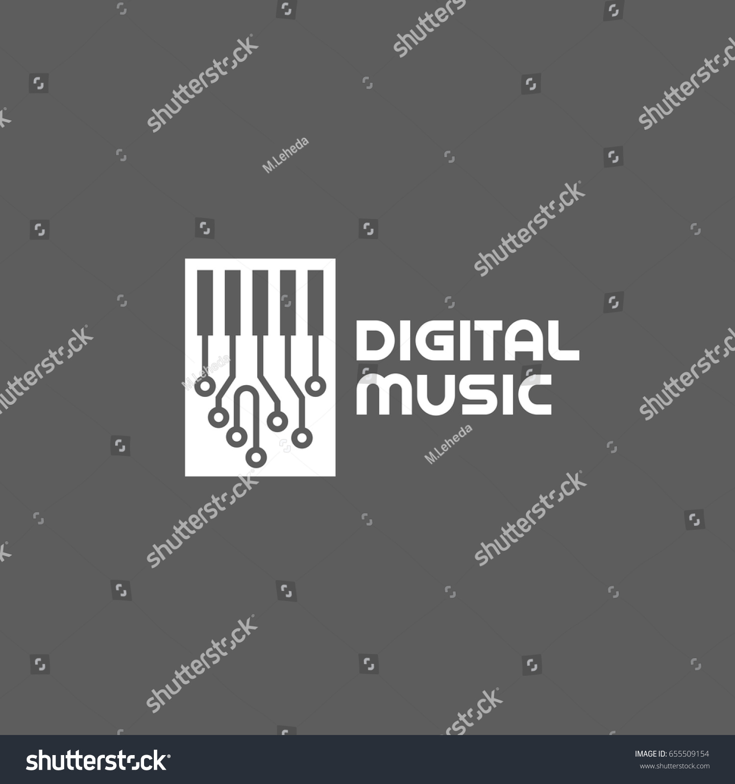 Digital Music Logo Template Design Vector Stock Vector (Royalty Free ...