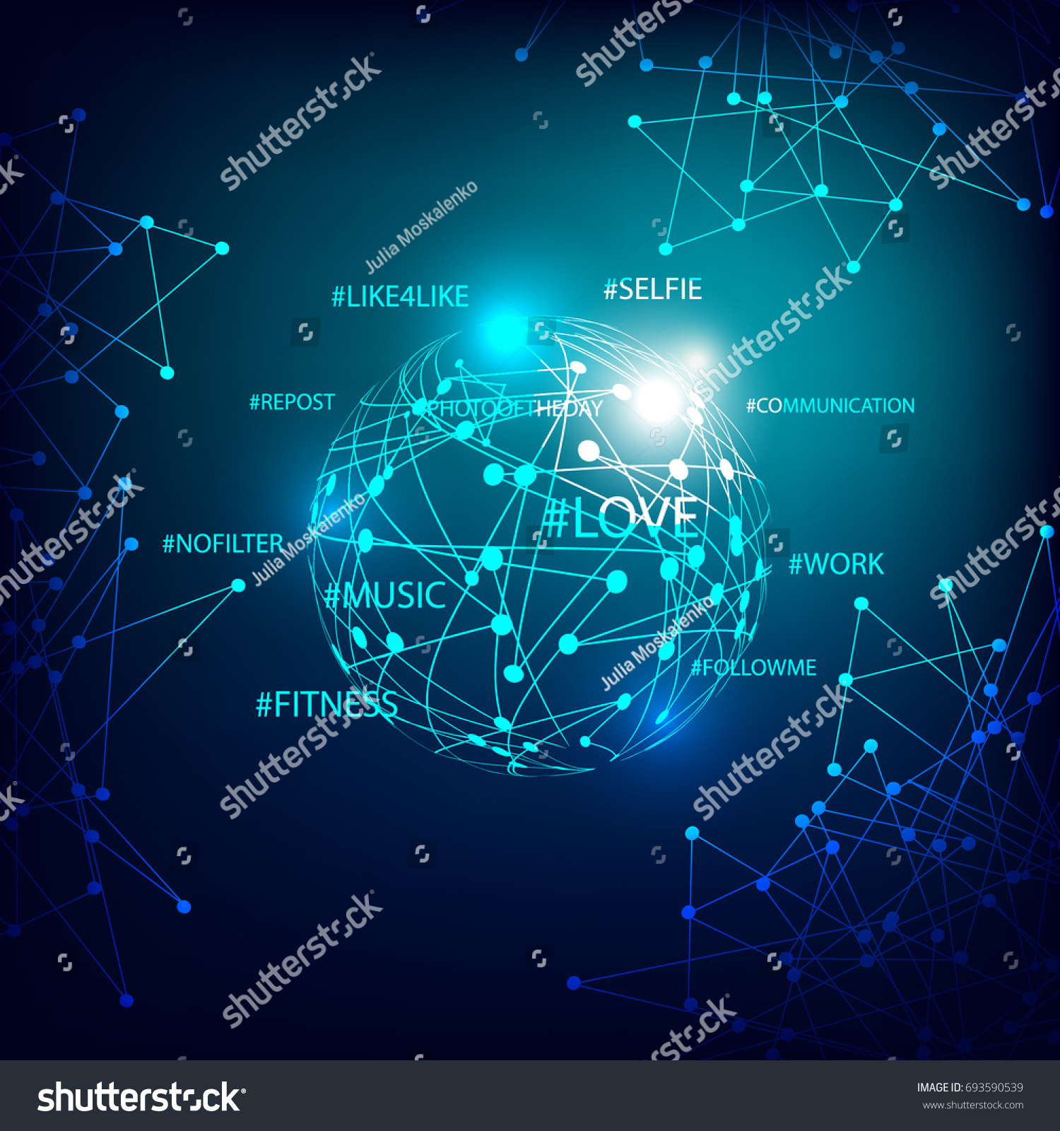 Digital Network Connections Technology Background Stock Vector (Royalty ...