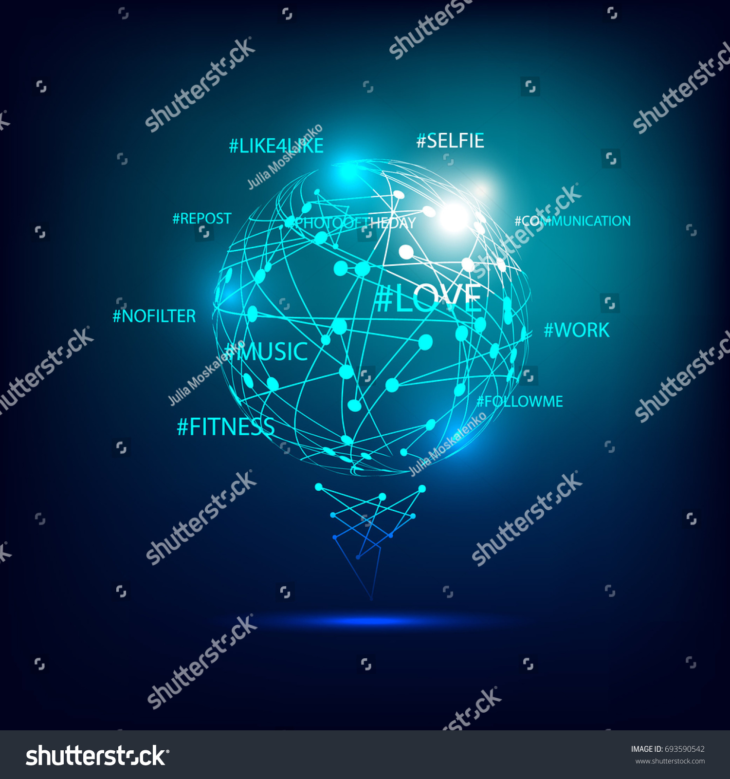 Digital Network Connections Technology Background Stock Vector (Royalty ...