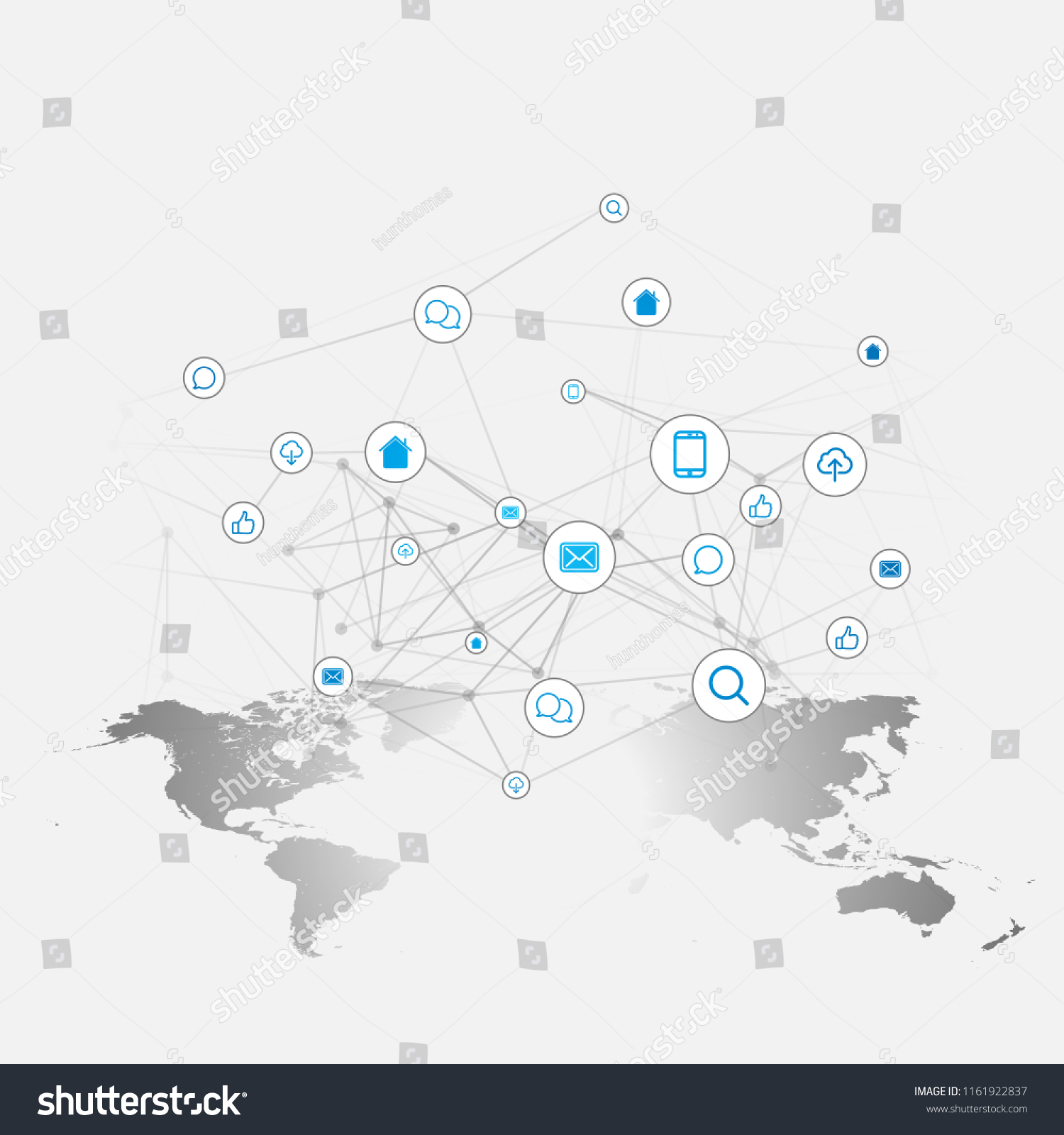 Digital Network Connections Technology Vector Design Stock Vector ...