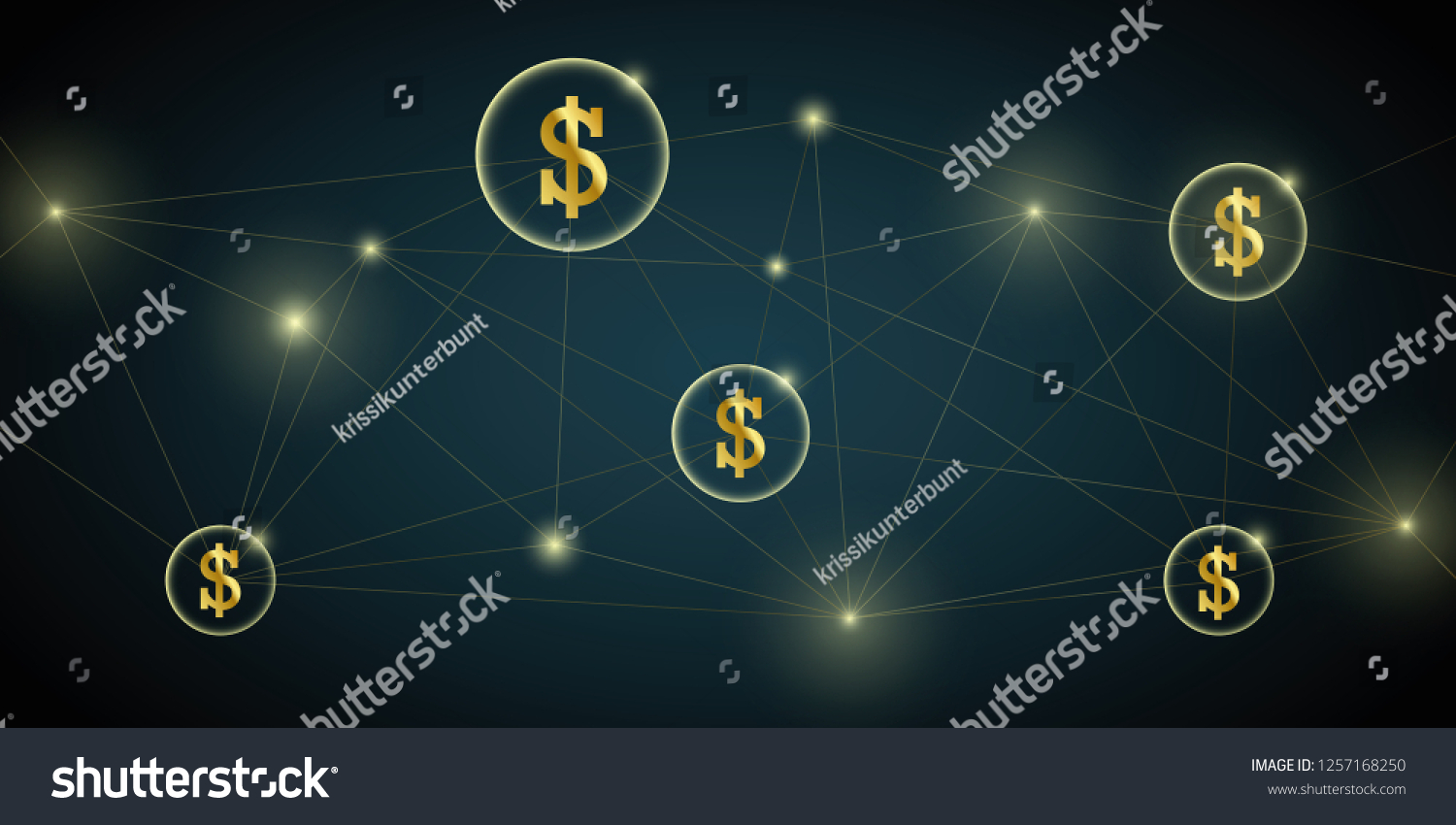 Digital Network Dollar Transaction Background Vector Stock Vector ...