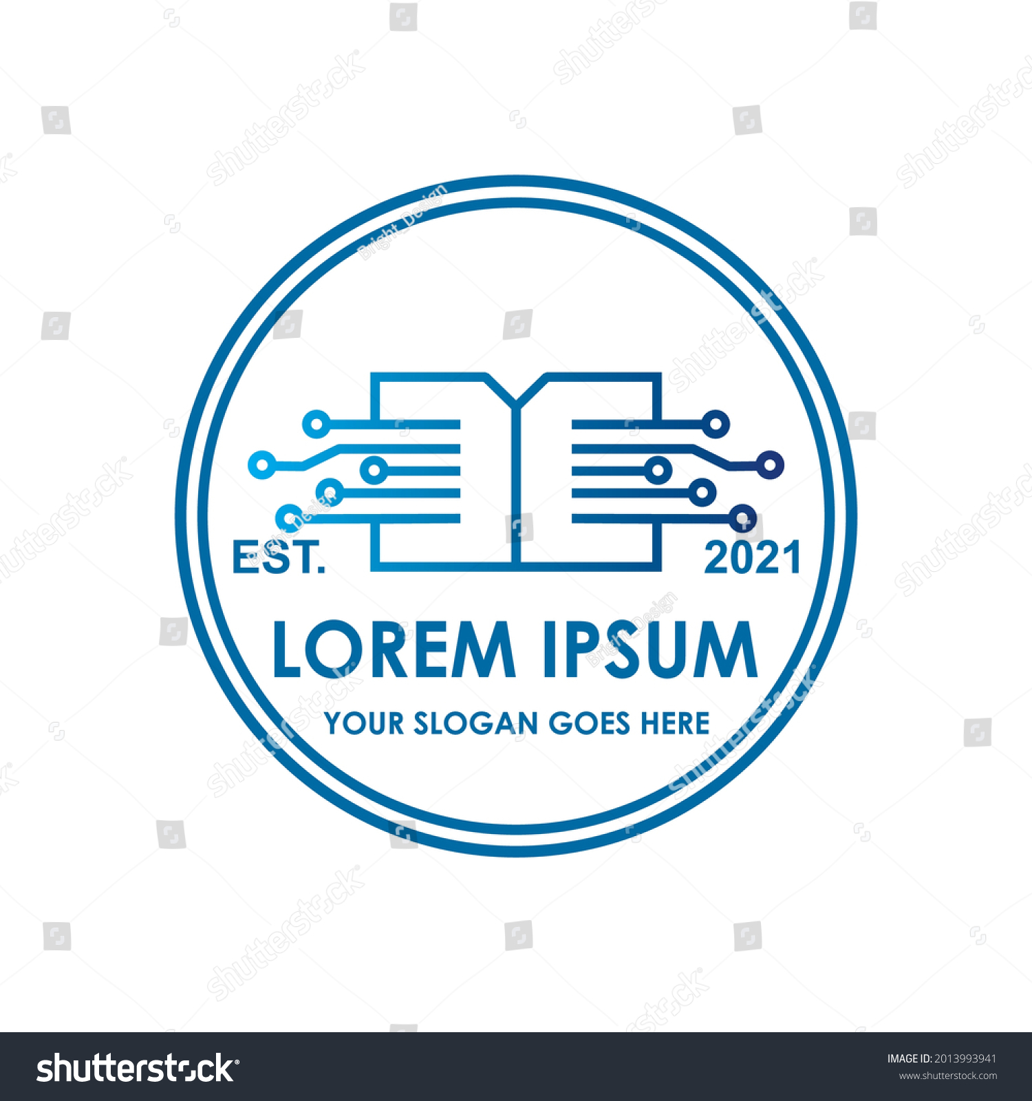 Digital Paper Logo Technology Logo Stock Vector (Royalty Free ...