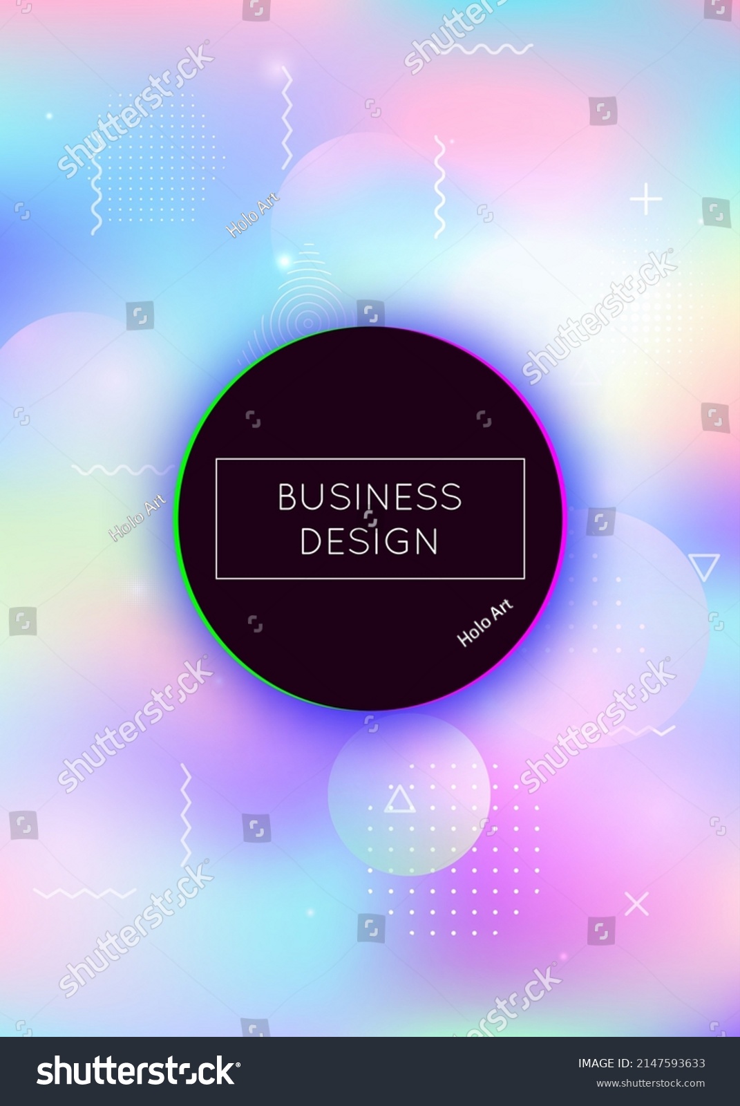 Digital Pattern Holographic Background Soft Concept Stock Vector ...