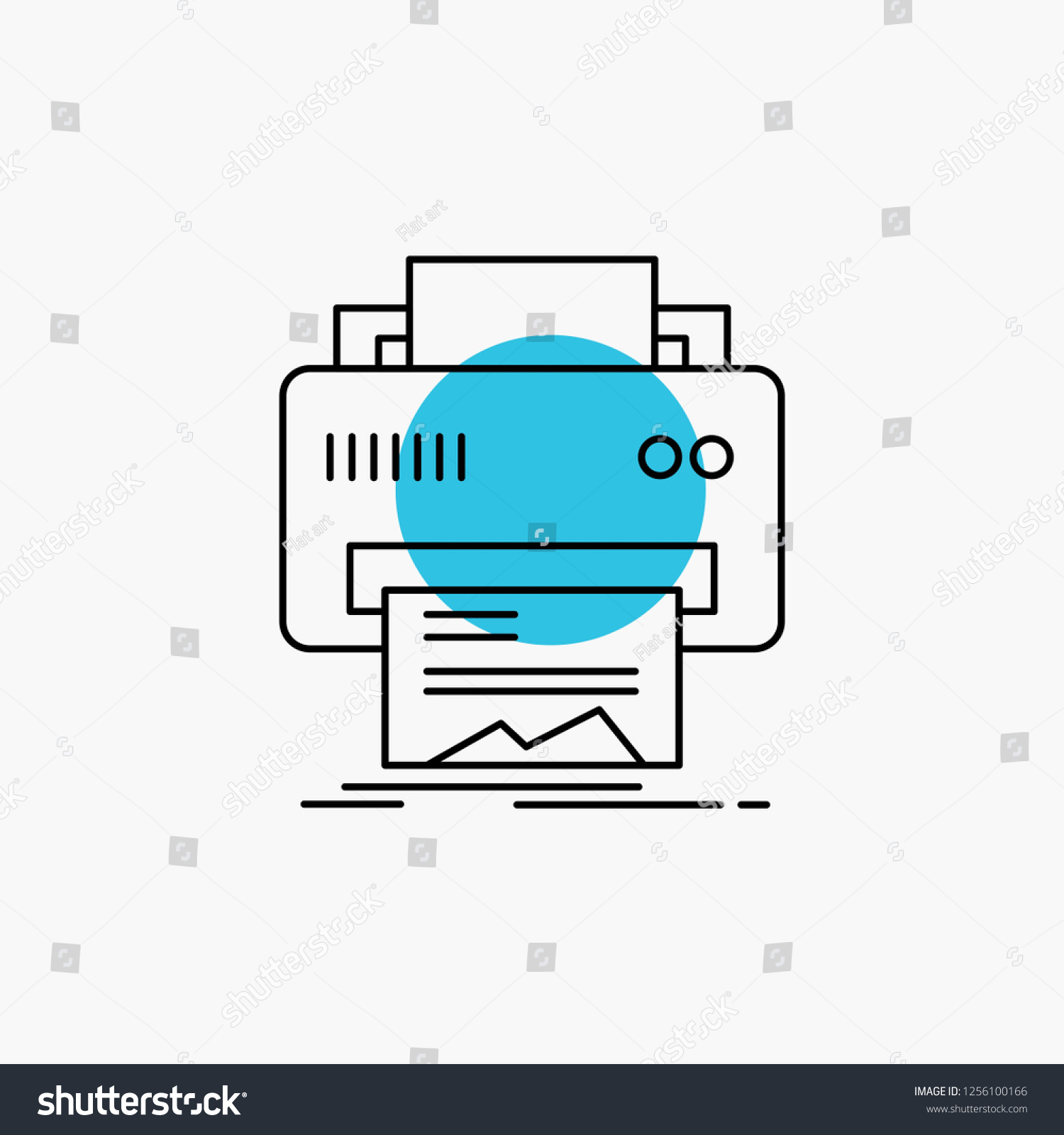 Digital Printer Printing Hardware Paper Line Stock Vector (Royalty Free ...
