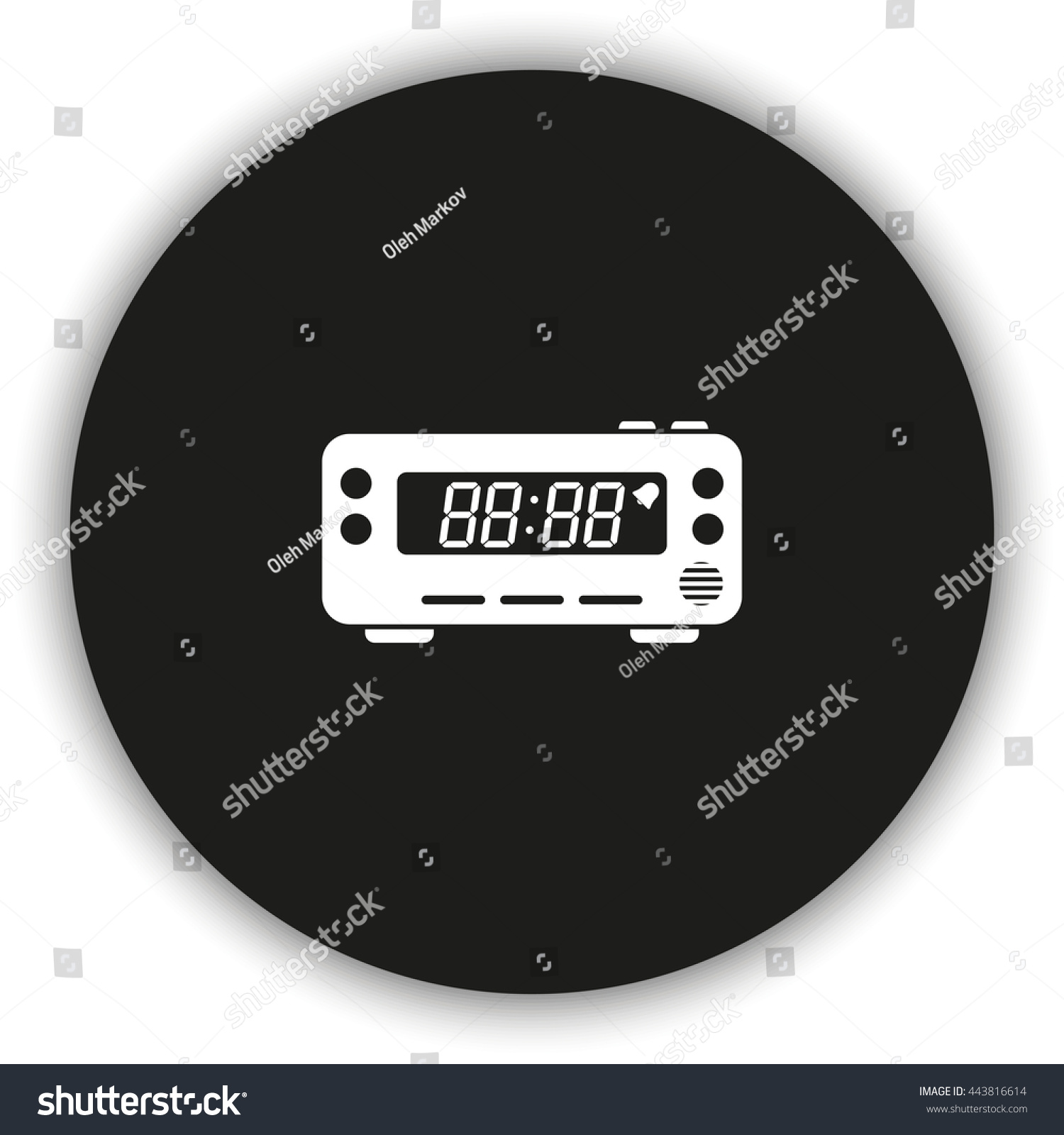 Digital Radio Clock Stock Vector (Royalty Free) 443816614 | Shutterstock
