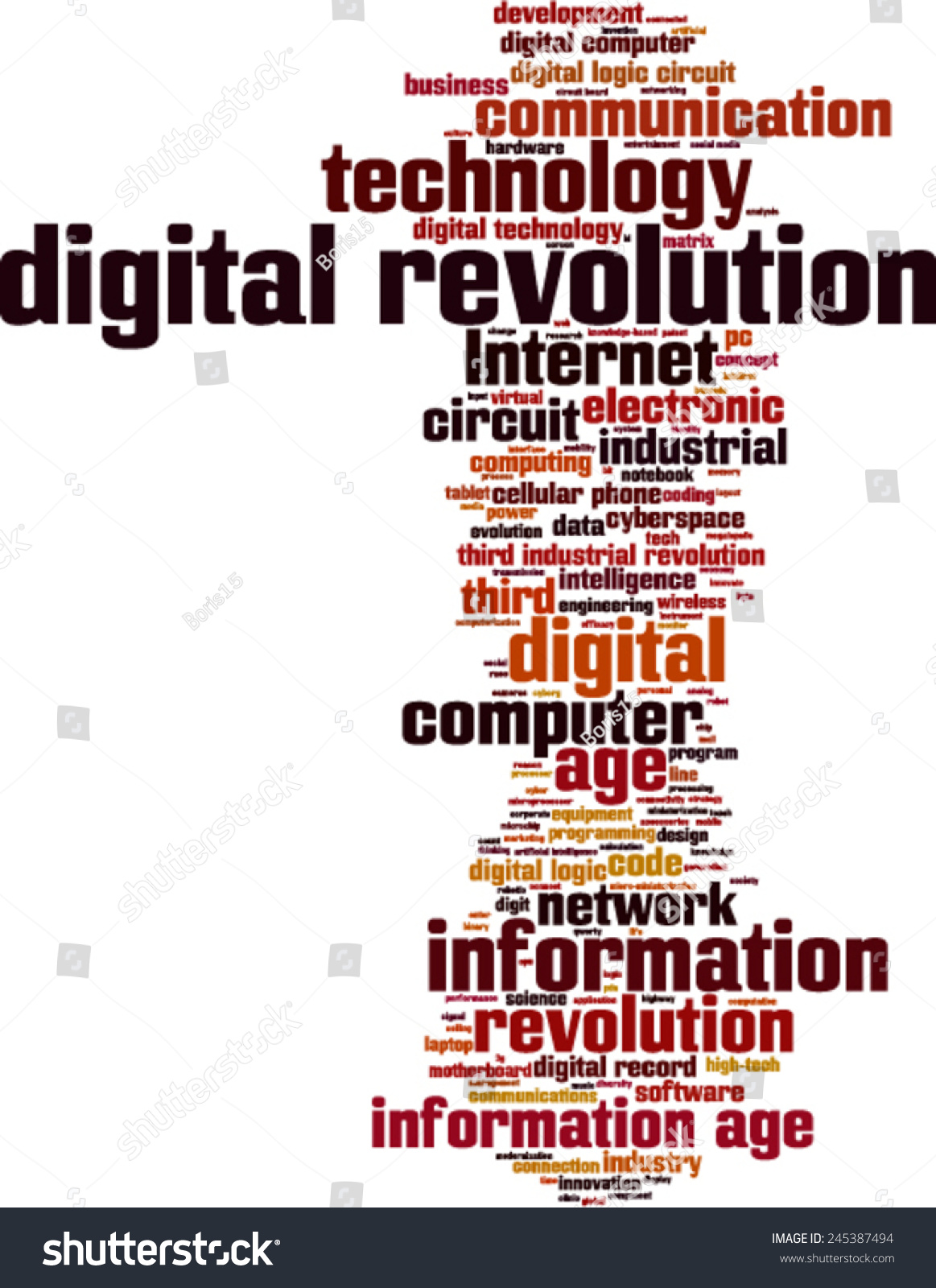 Digital Revolution Word Cloud Concept Vector Stock Vector (Royalty Free ...