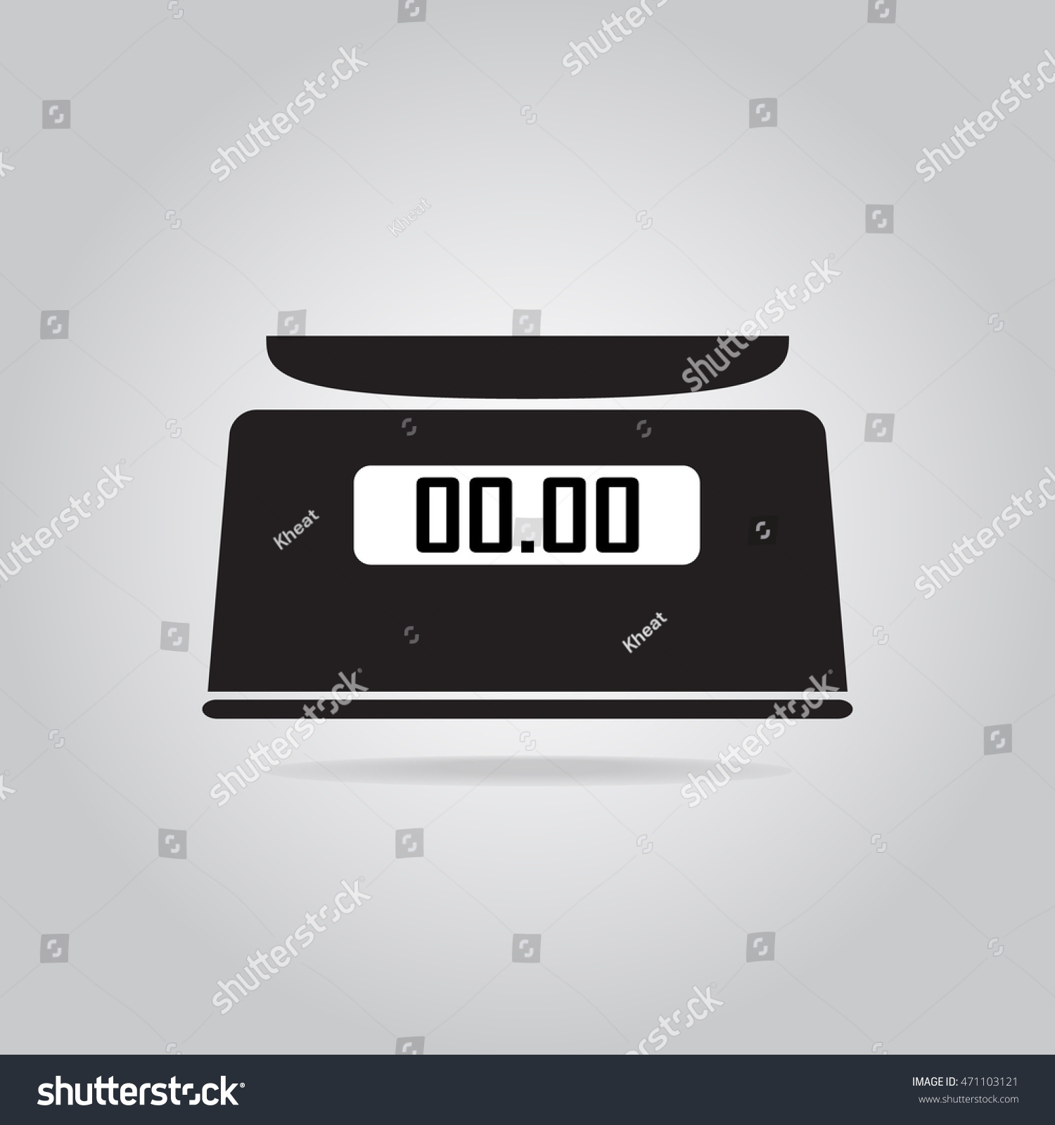Digital Scale Icon Symbol Vector Illustration Stock Vector (Royalty ...