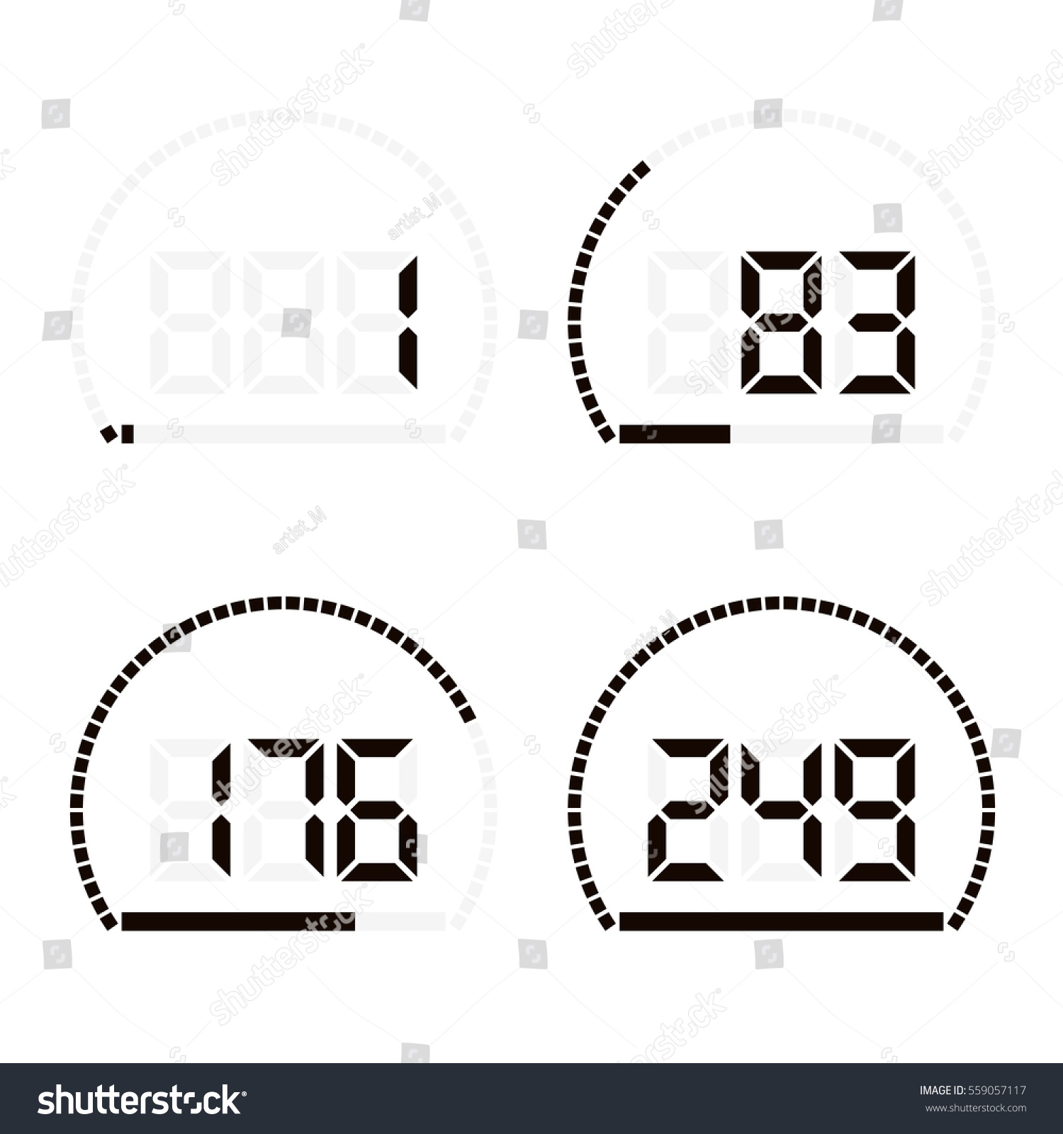 Digital Score Indicators Stock Vector (Royalty Free) 559057117 ...