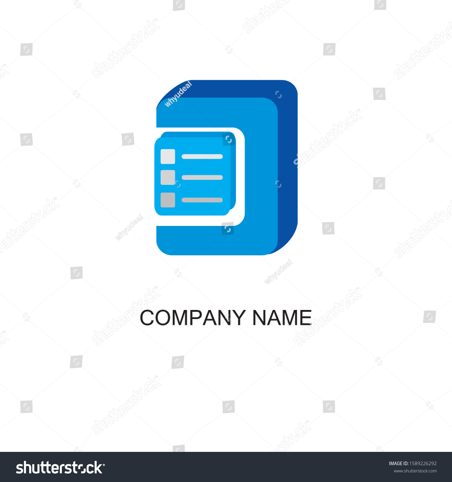 Digital Server Logo Icon Design Stock Vector (Royalty Free) 1589226292 ...